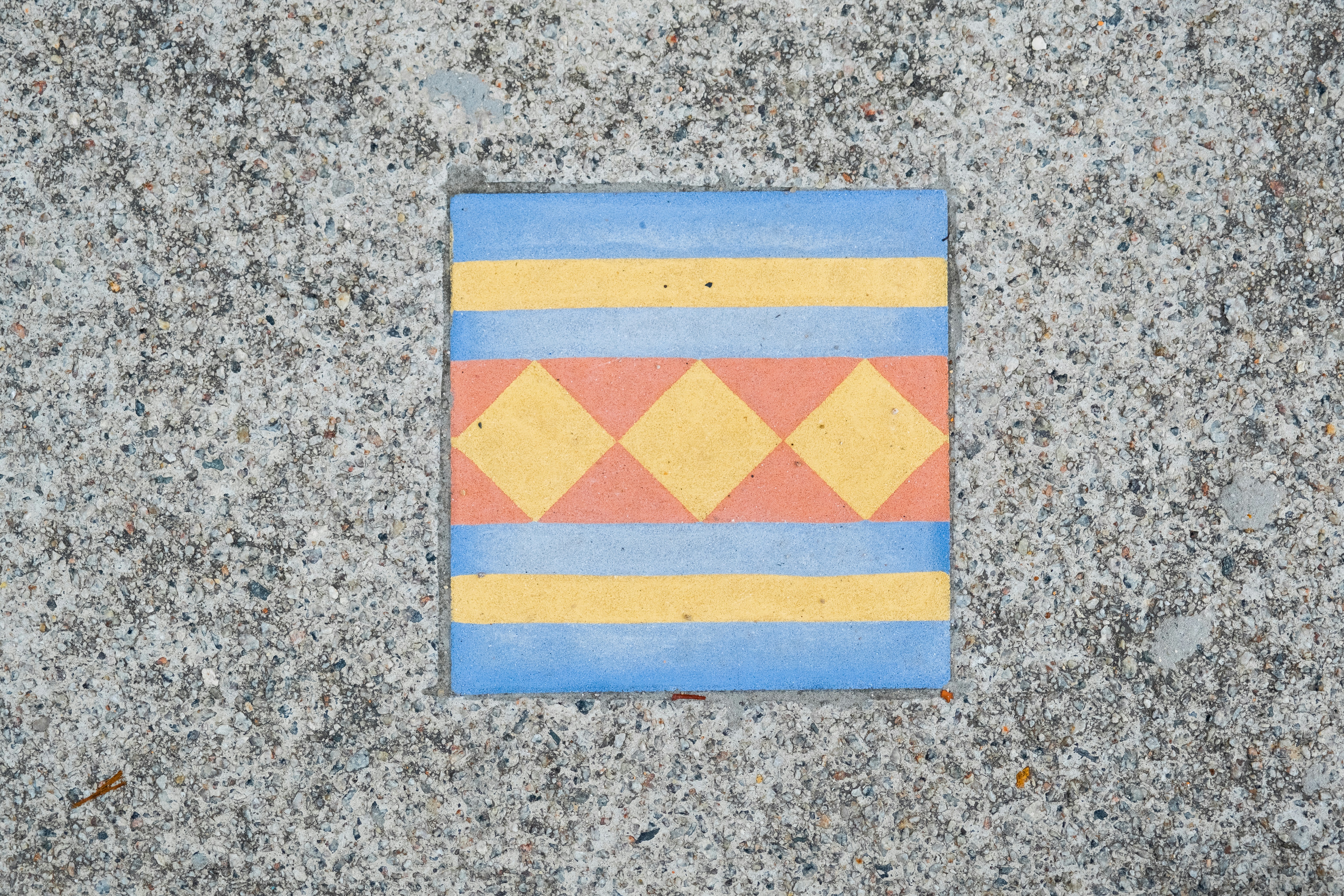 Vibrant Mosaic: A Grounded Canvas