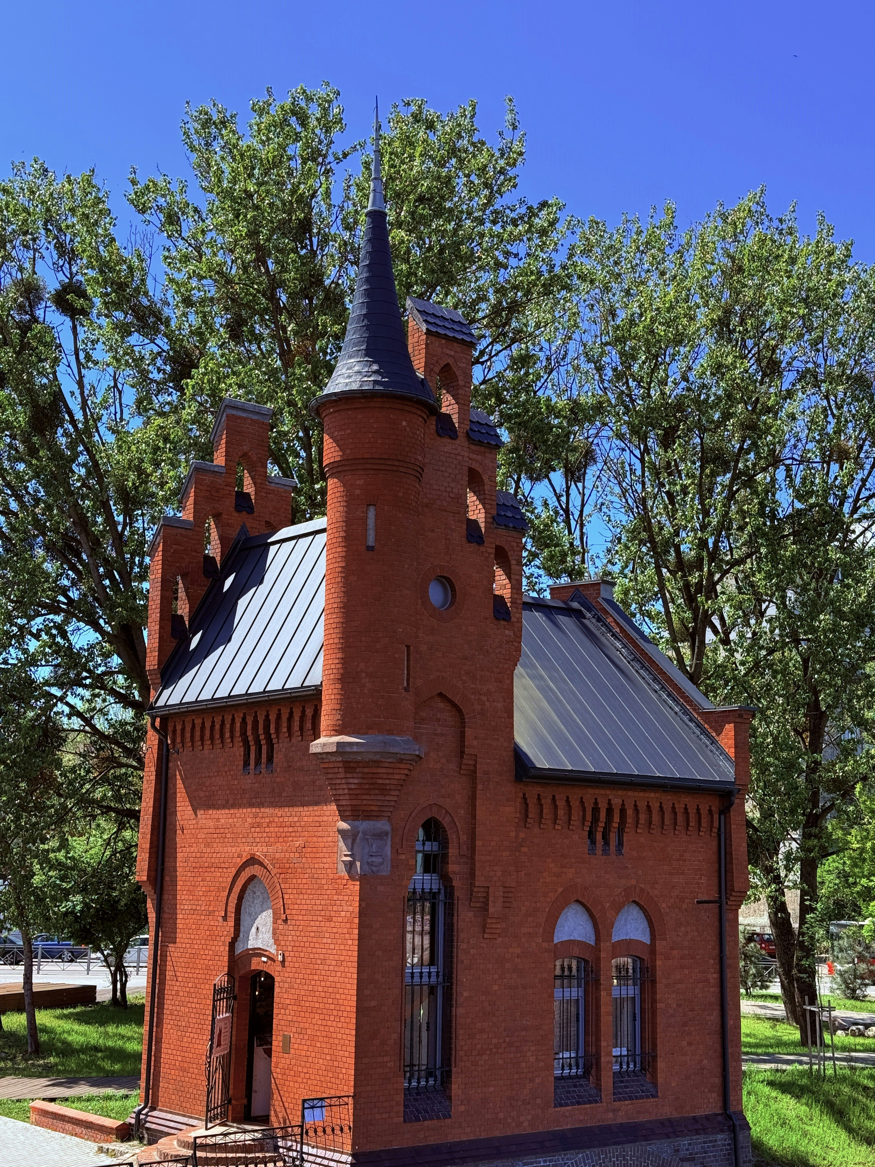 Brick Chapel Reaching Toward the Blue Sky