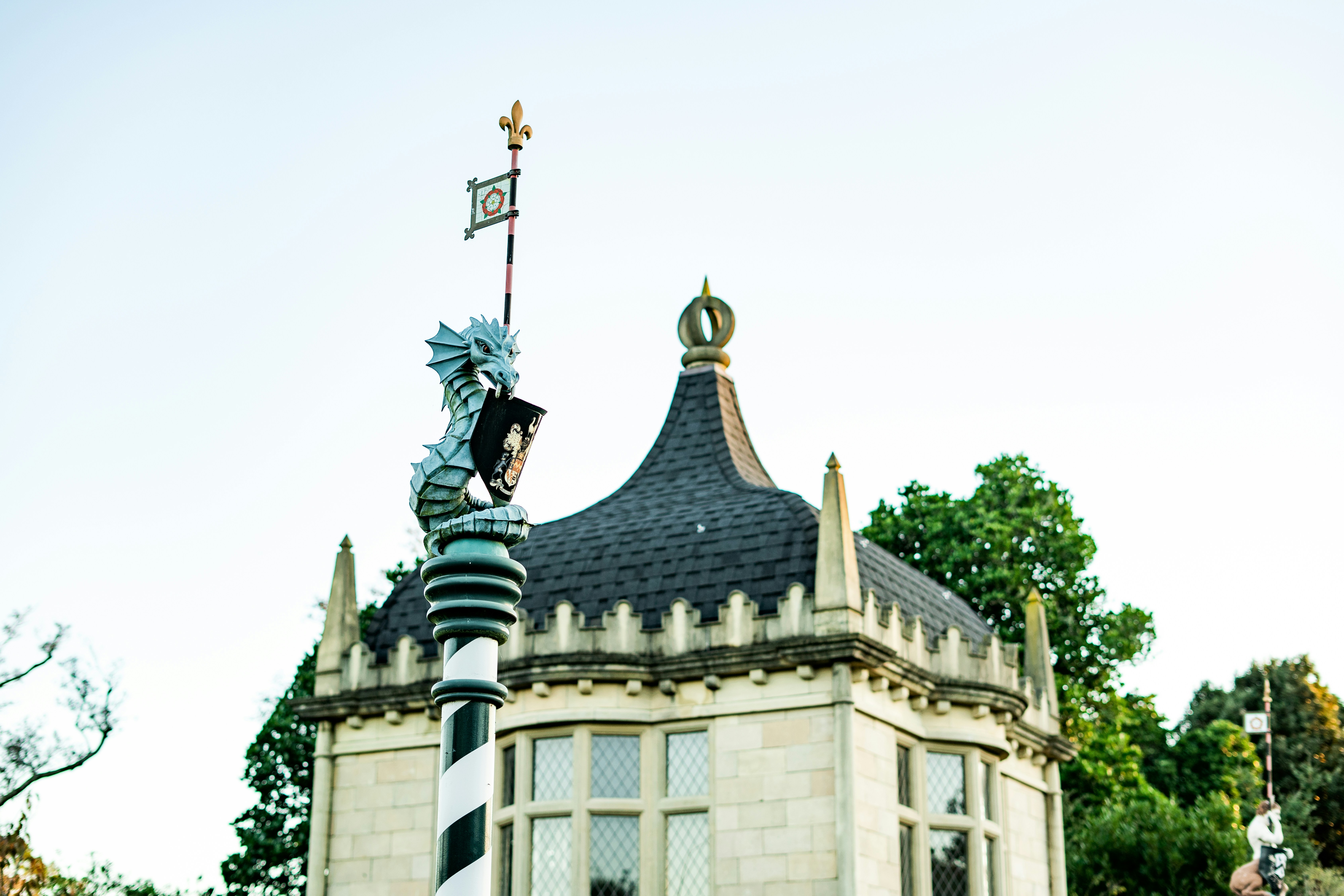 Whimsical Architectural Detail: The Guardian of the Tower