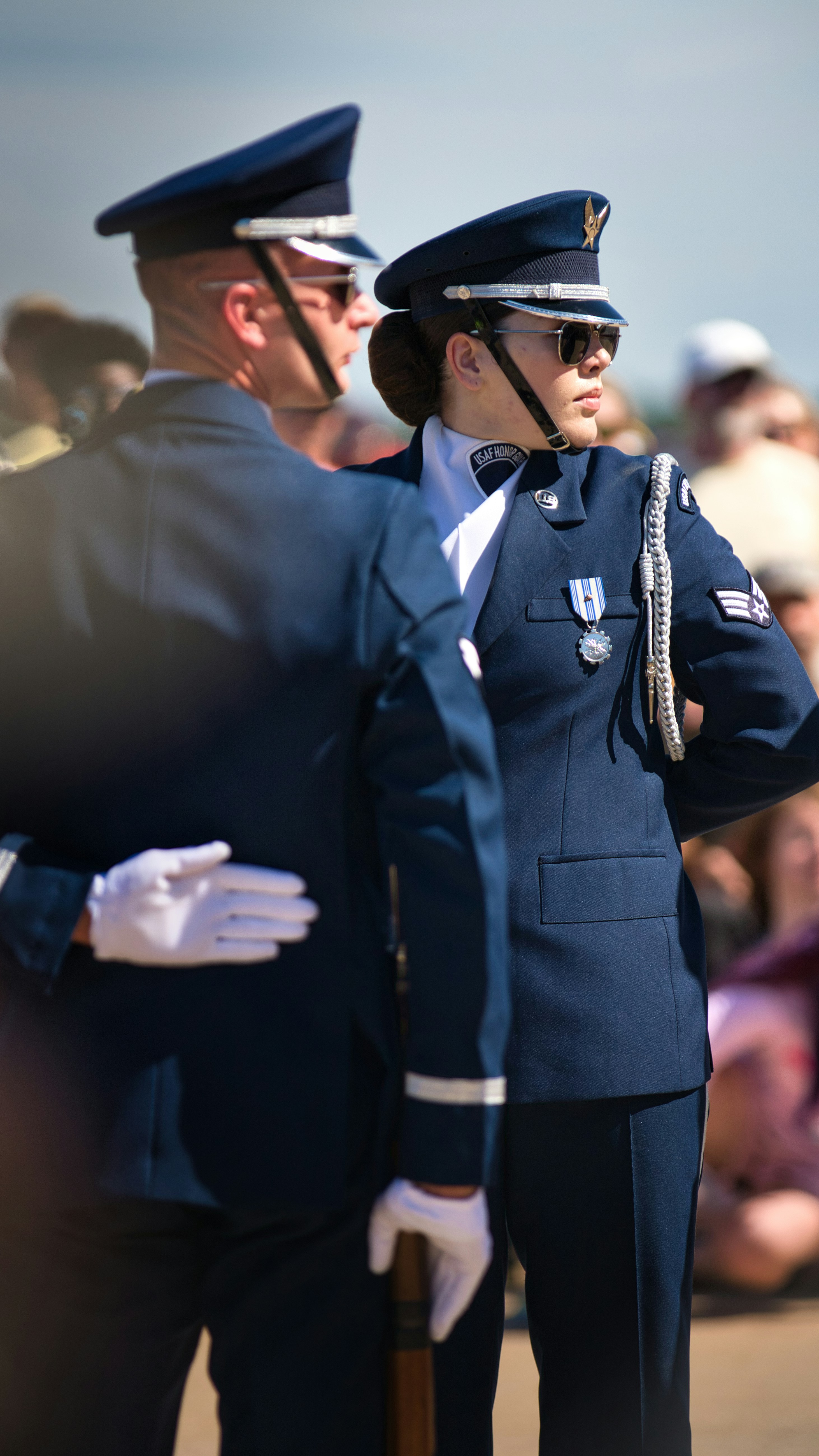 Two military members stand in formation, ready to serve. photo – Free ...