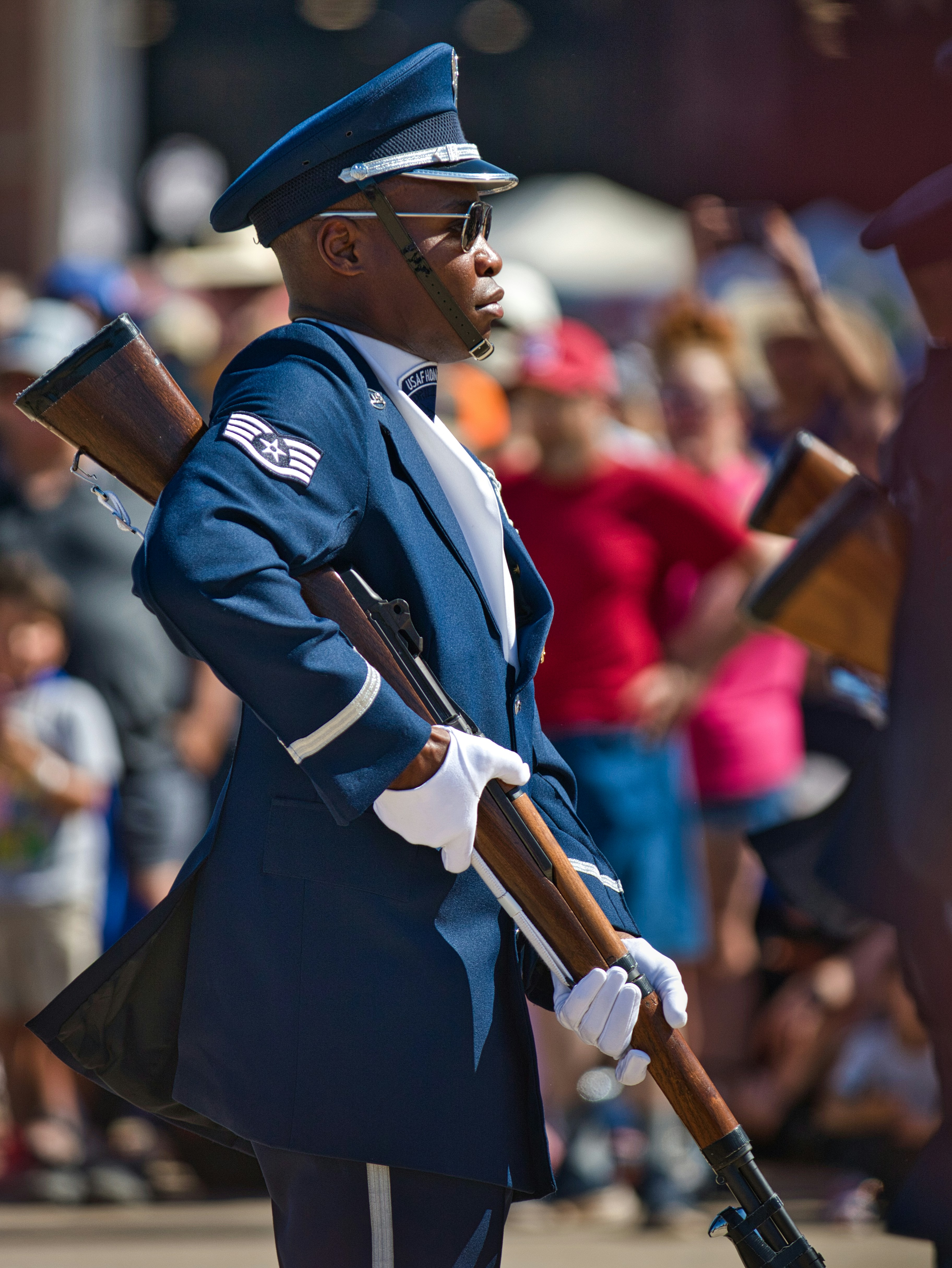 Deep Blue Ceremonial Guard: Precision in a Parade