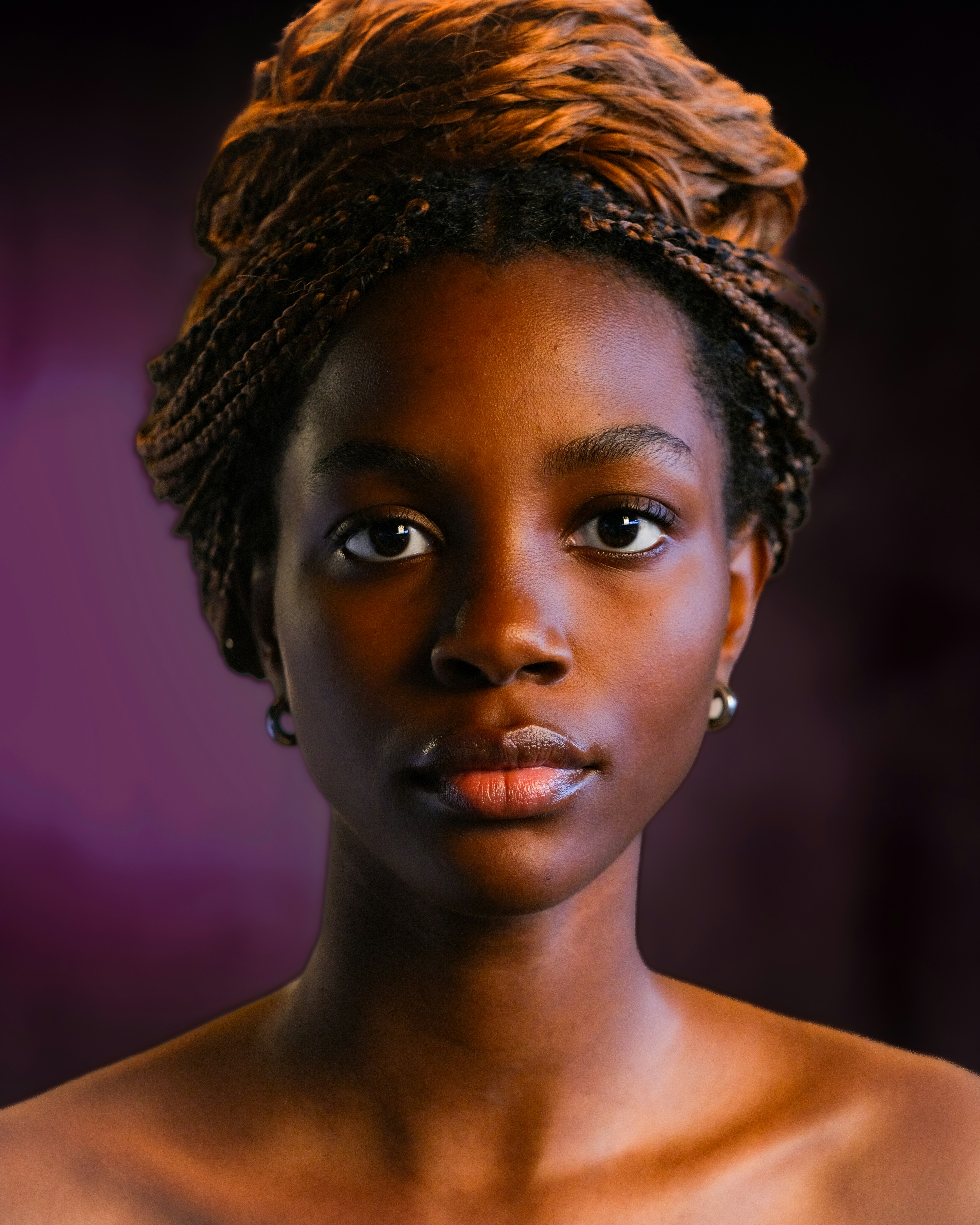 Liv is an aspiring model styled by pernilla Forsman. | A beautiful black woman poses for a portrait.