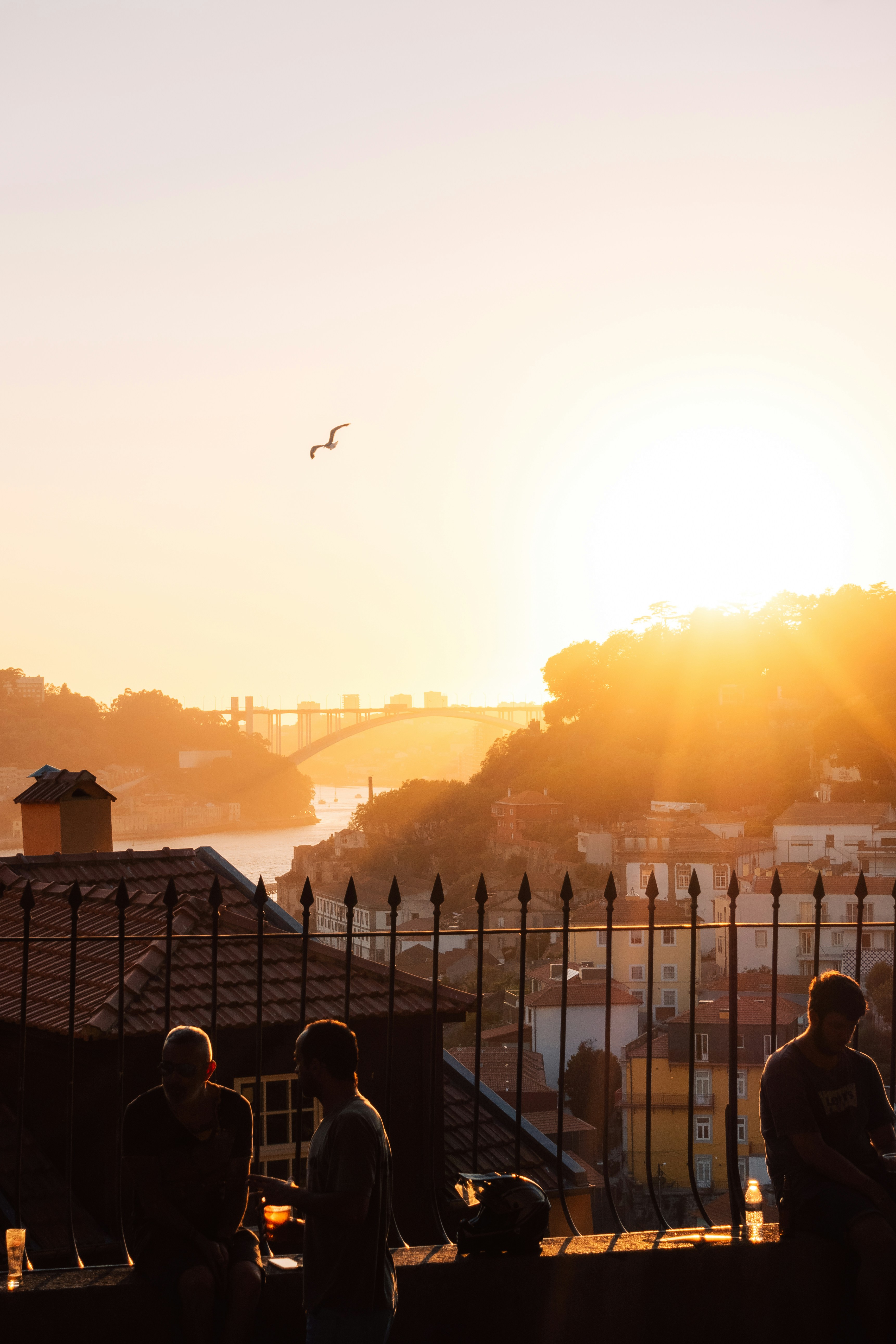 Golden Hour Reflections Over Porto