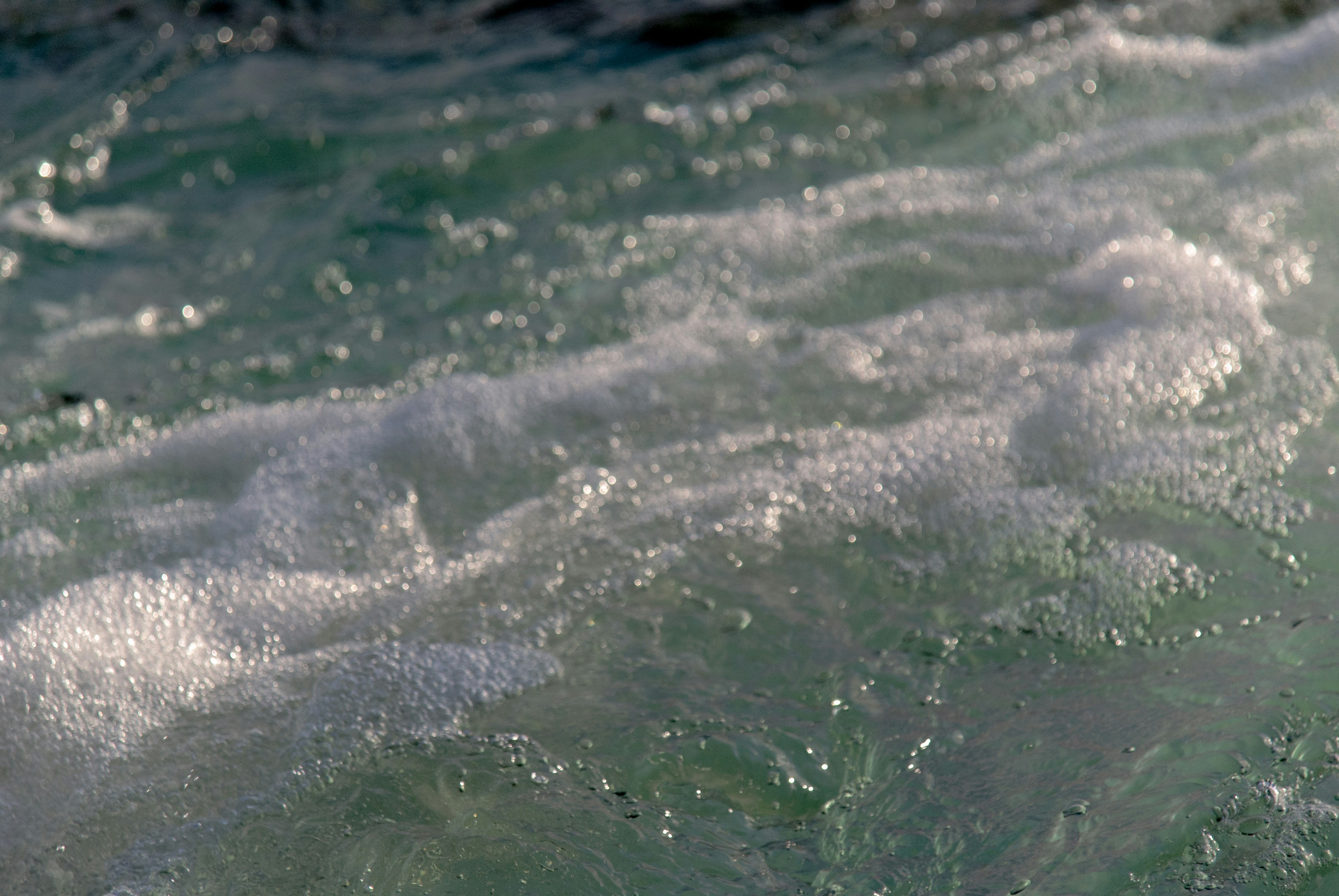 SONY DSC | Bubbling water creates a foamy, textured surface.
