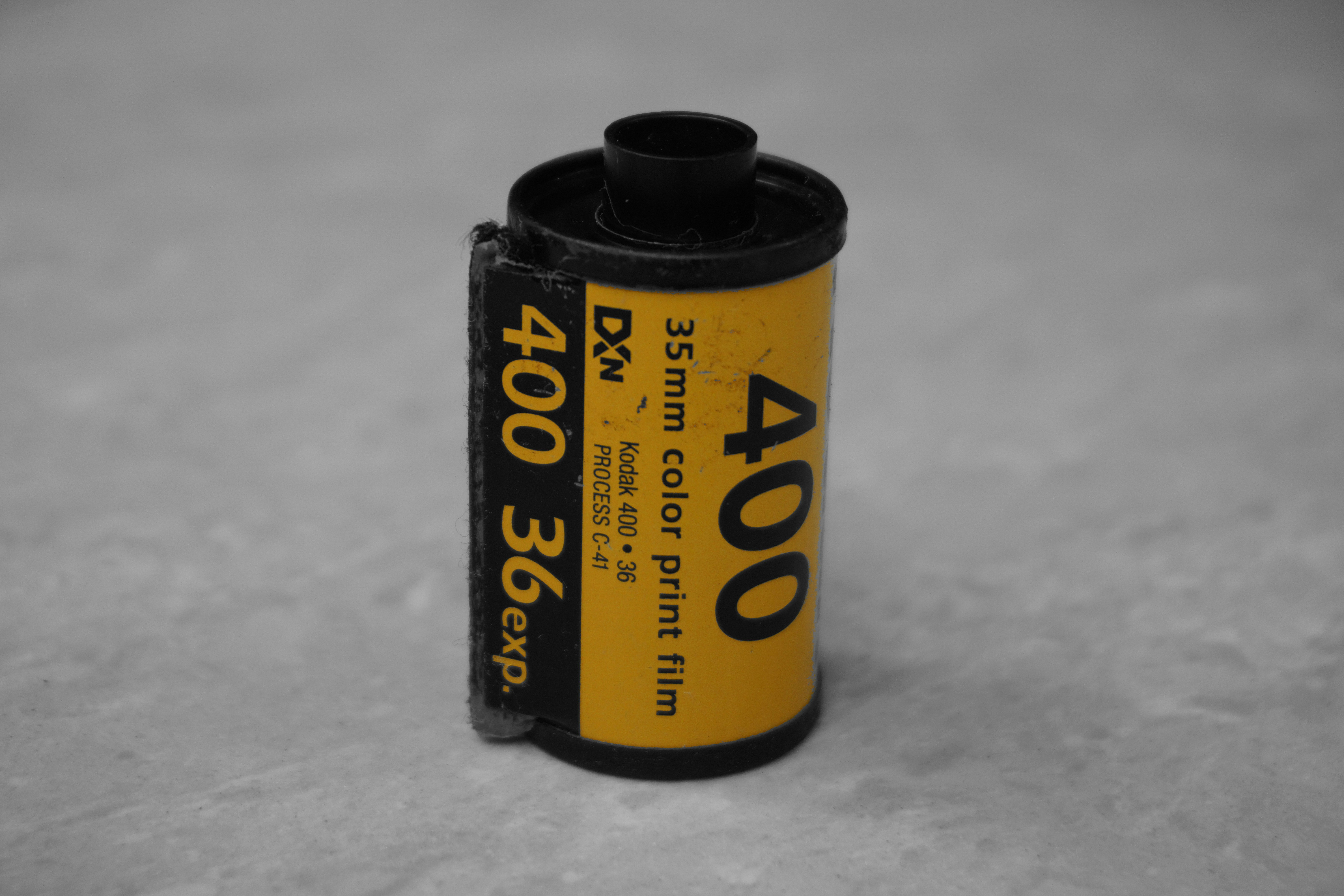 Kodak film roll | A 35mm color print film roll is shown.
