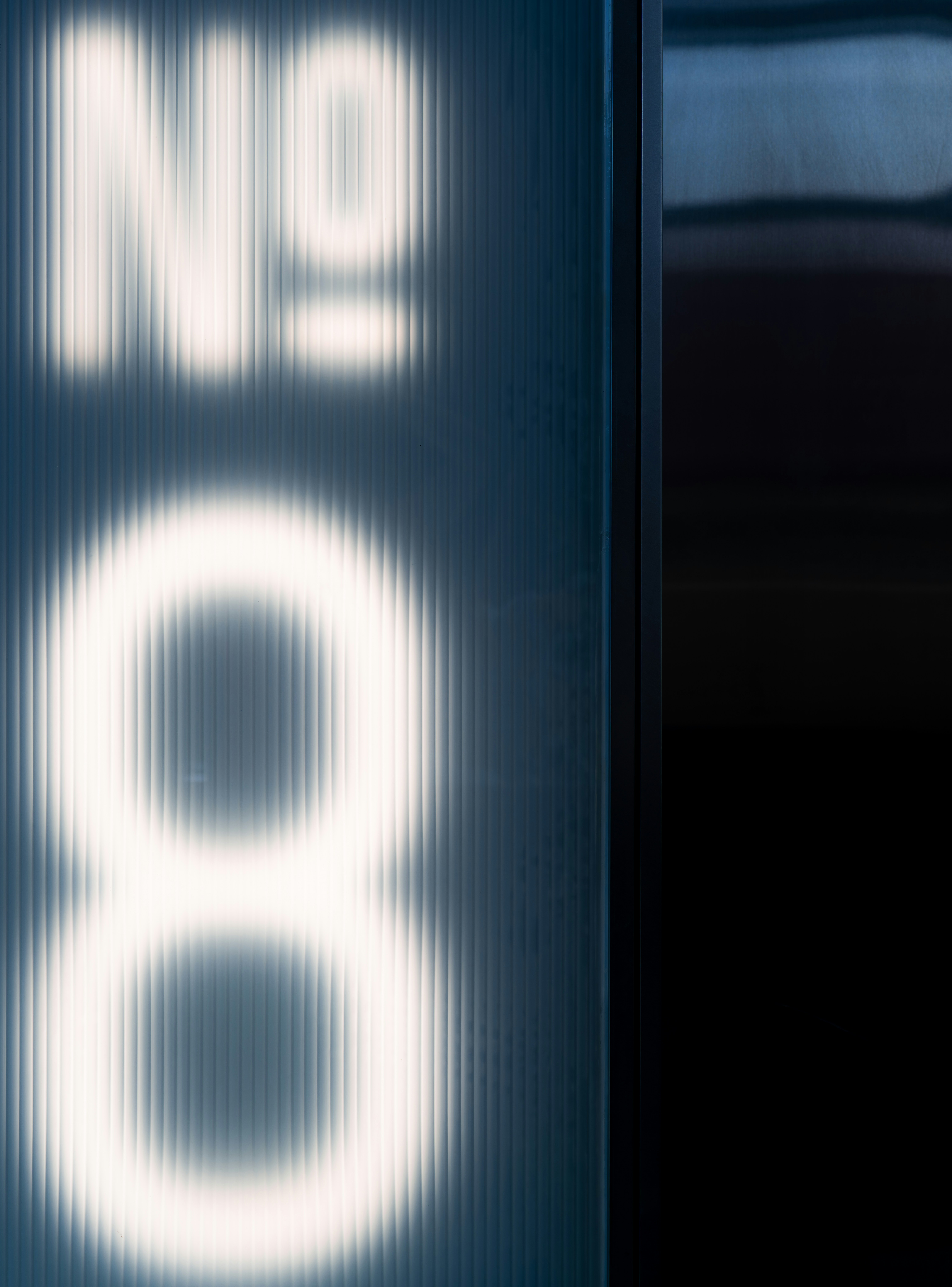 Number eight sign is illuminated.