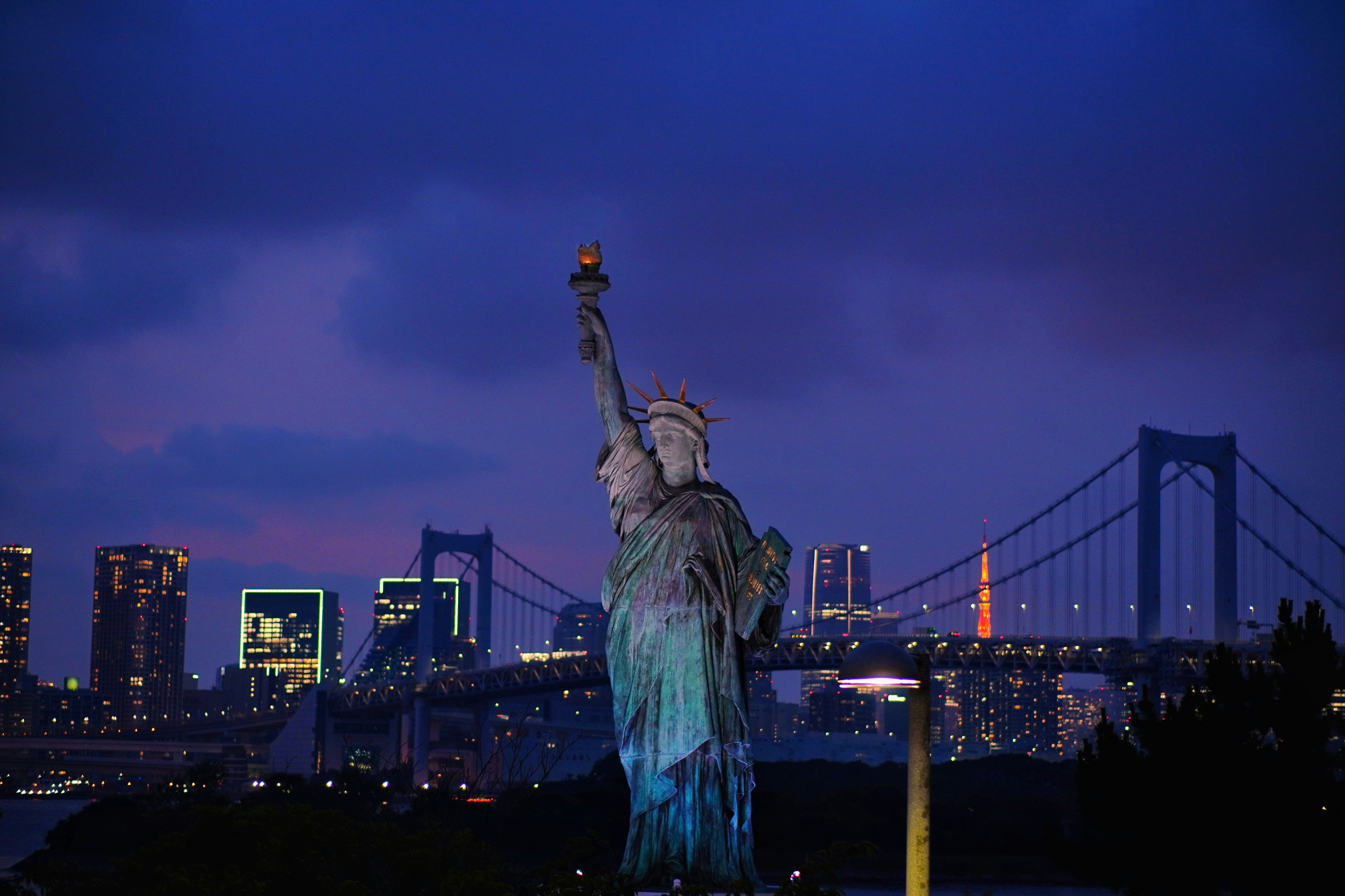 Illuminated Icon: A Night View of Liberty