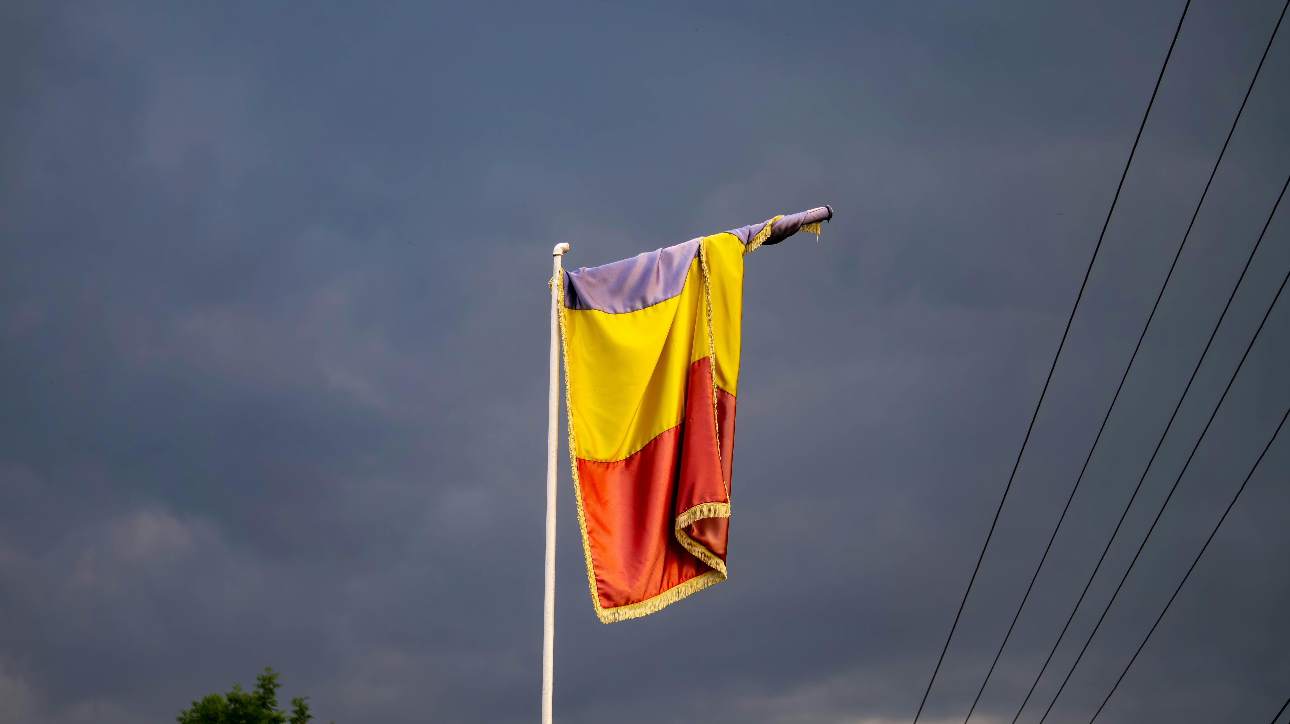 Colors of Resilience: A Flag Against the Storm