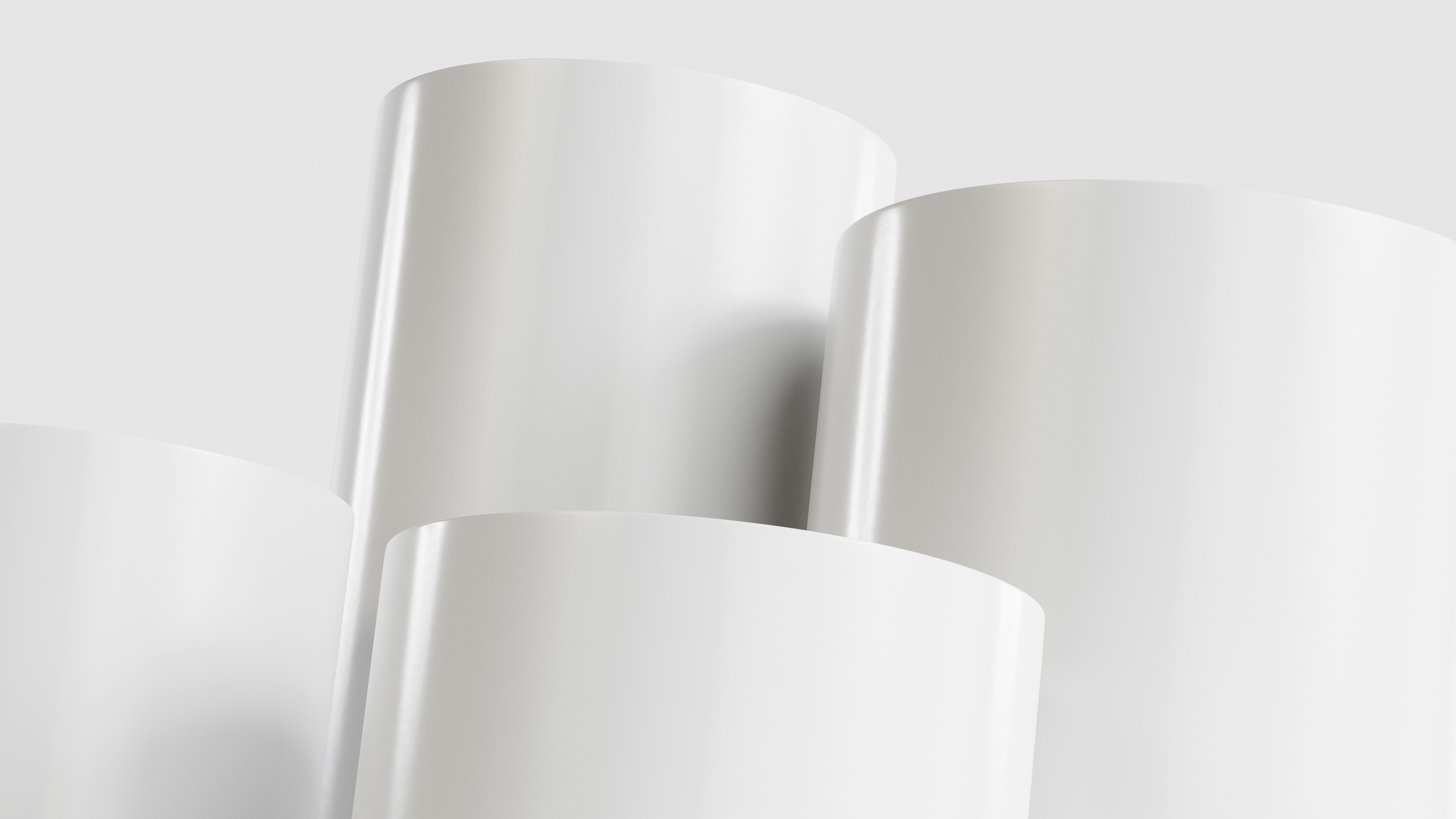 White cylinders overlapping in a light environment. photo – Free ...
