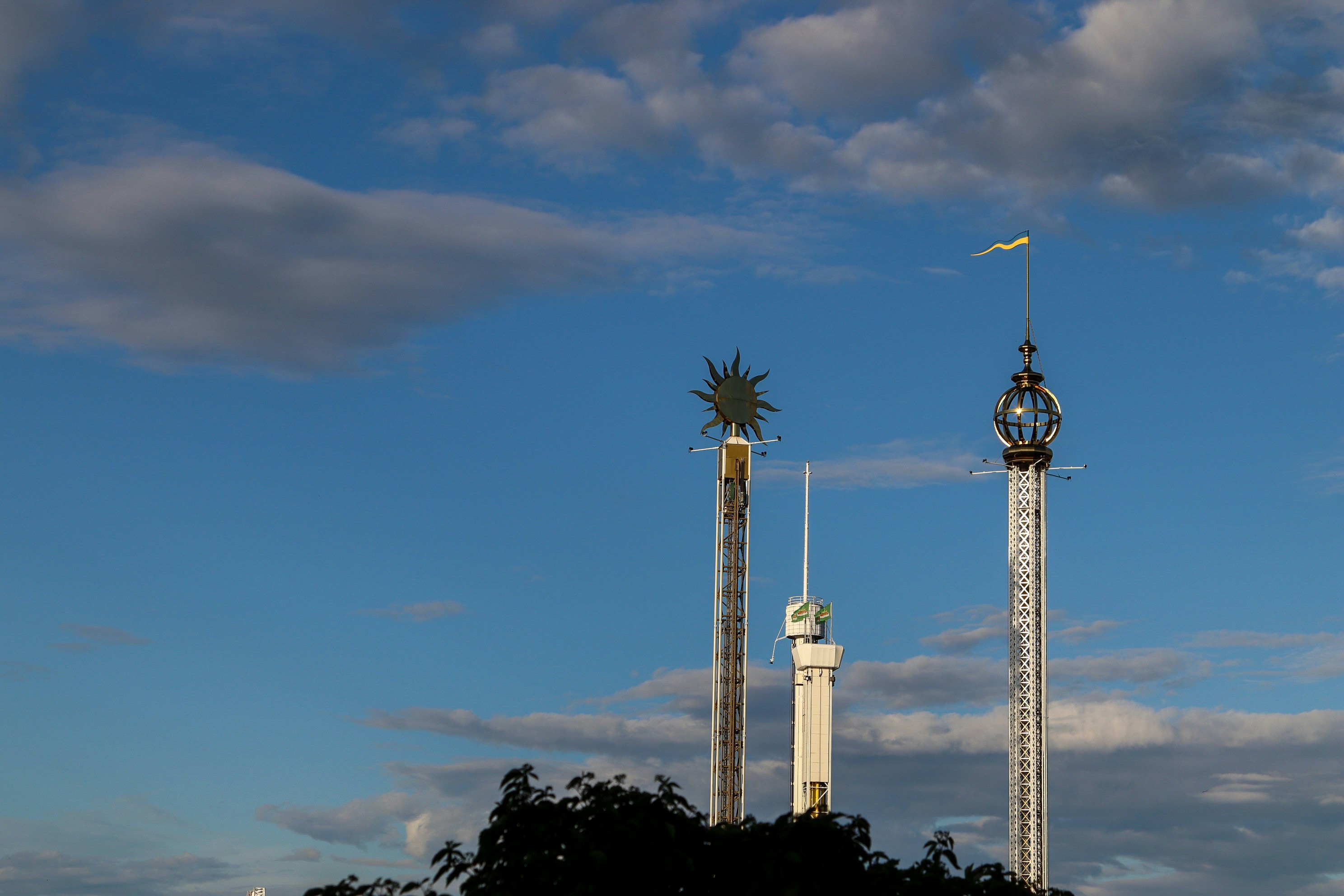 Skyward Sentinels: A Dance of Light and Structure