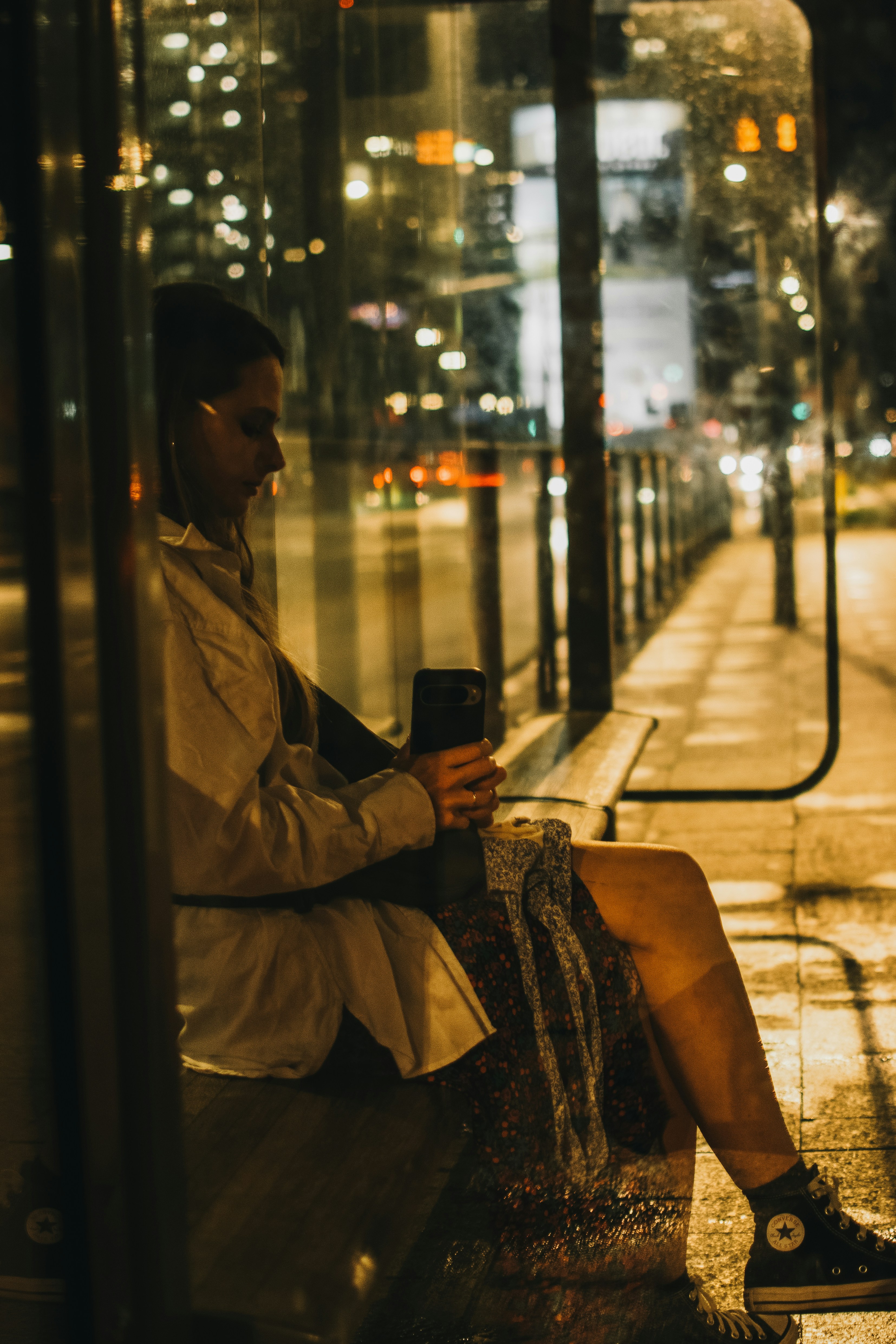 Urban Solitude: A Moment in Transit