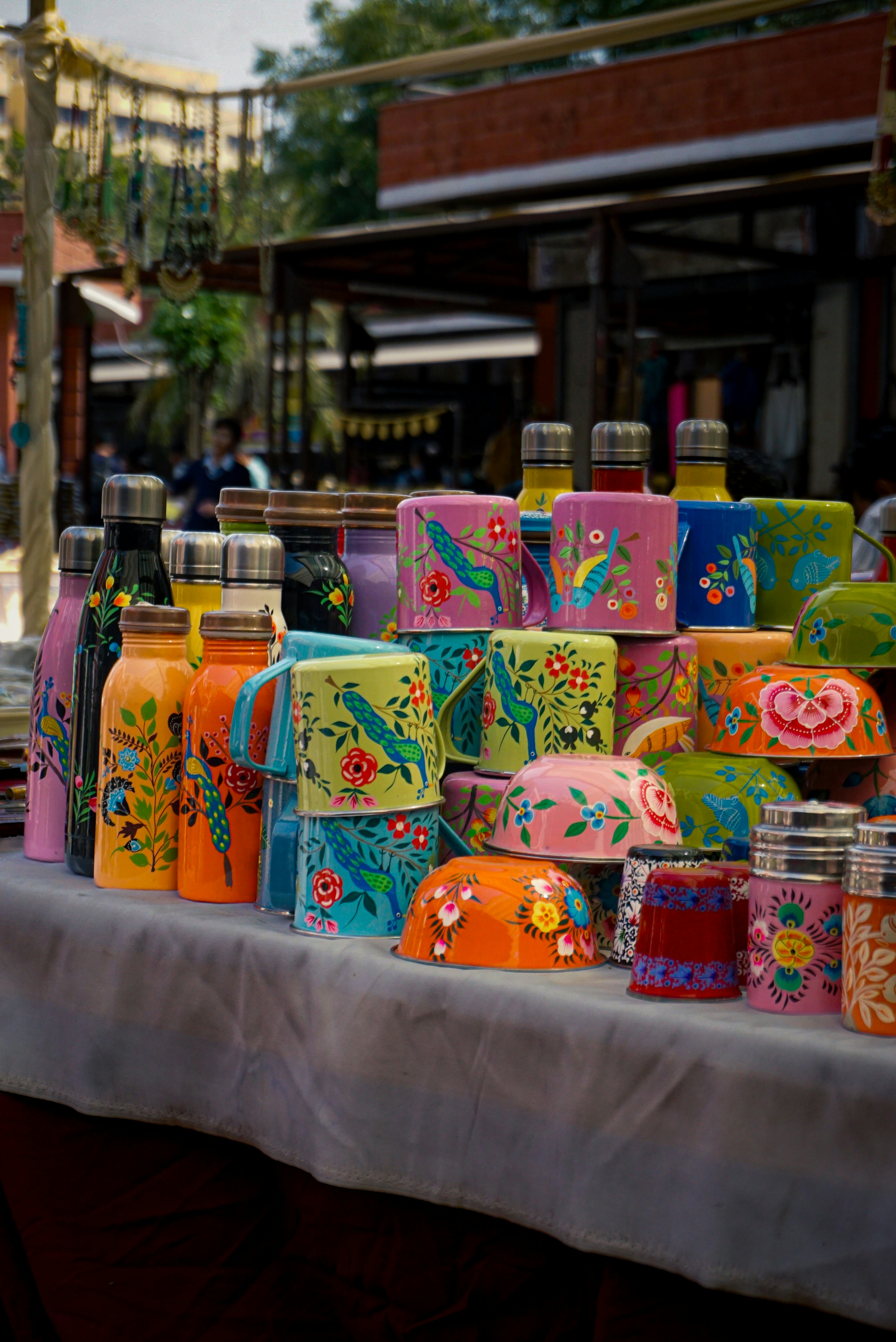 Vibrant Marketplace Treasures: A Kaleidoscope of Handcrafted Artistry