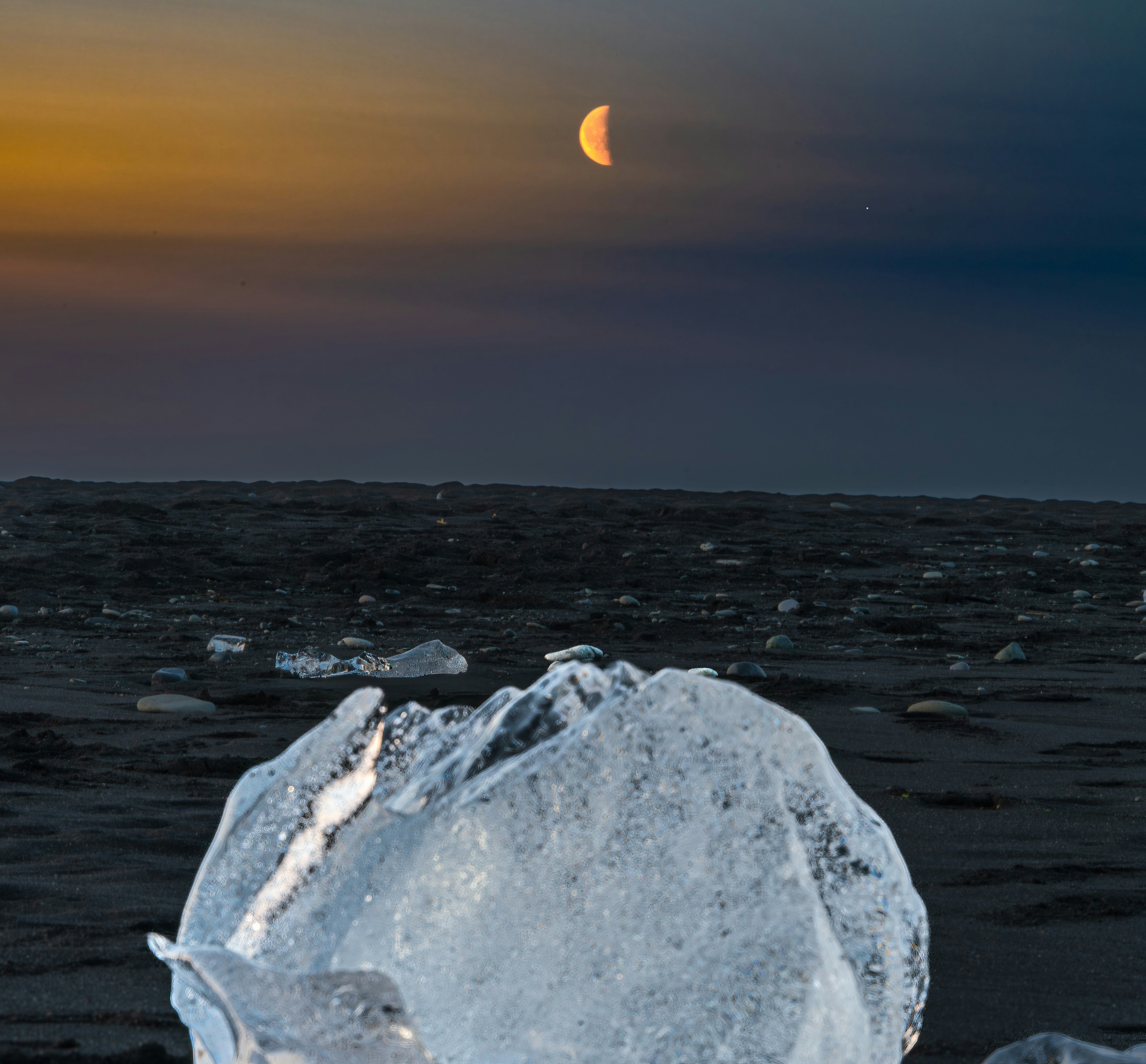 Lunar Reflections on Ice