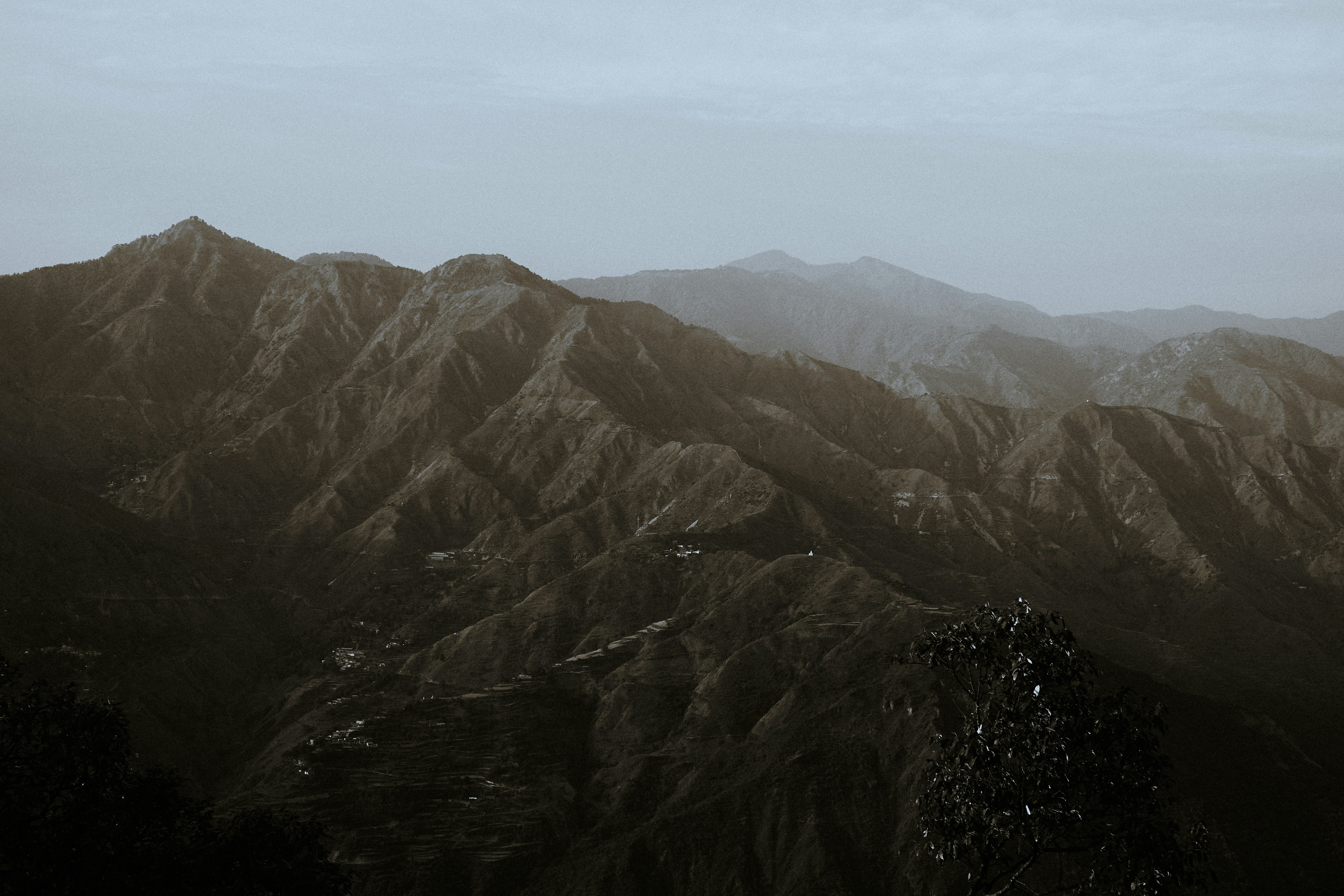 Majestic mountains are shrouded in a subtle mist. photo – Free ...