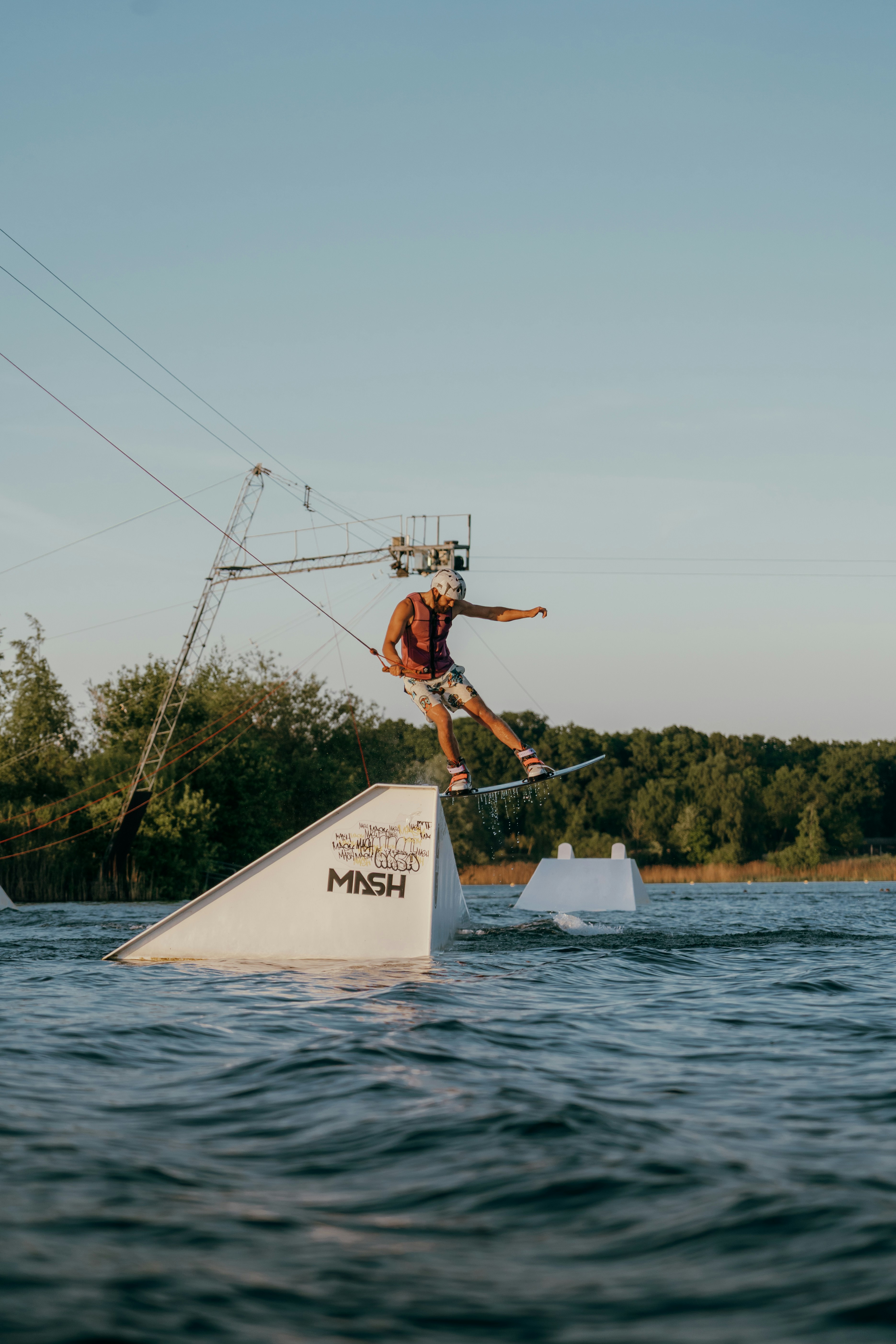 Aerial Wakeboarder Clears the MASH Ramp Under Open Sky