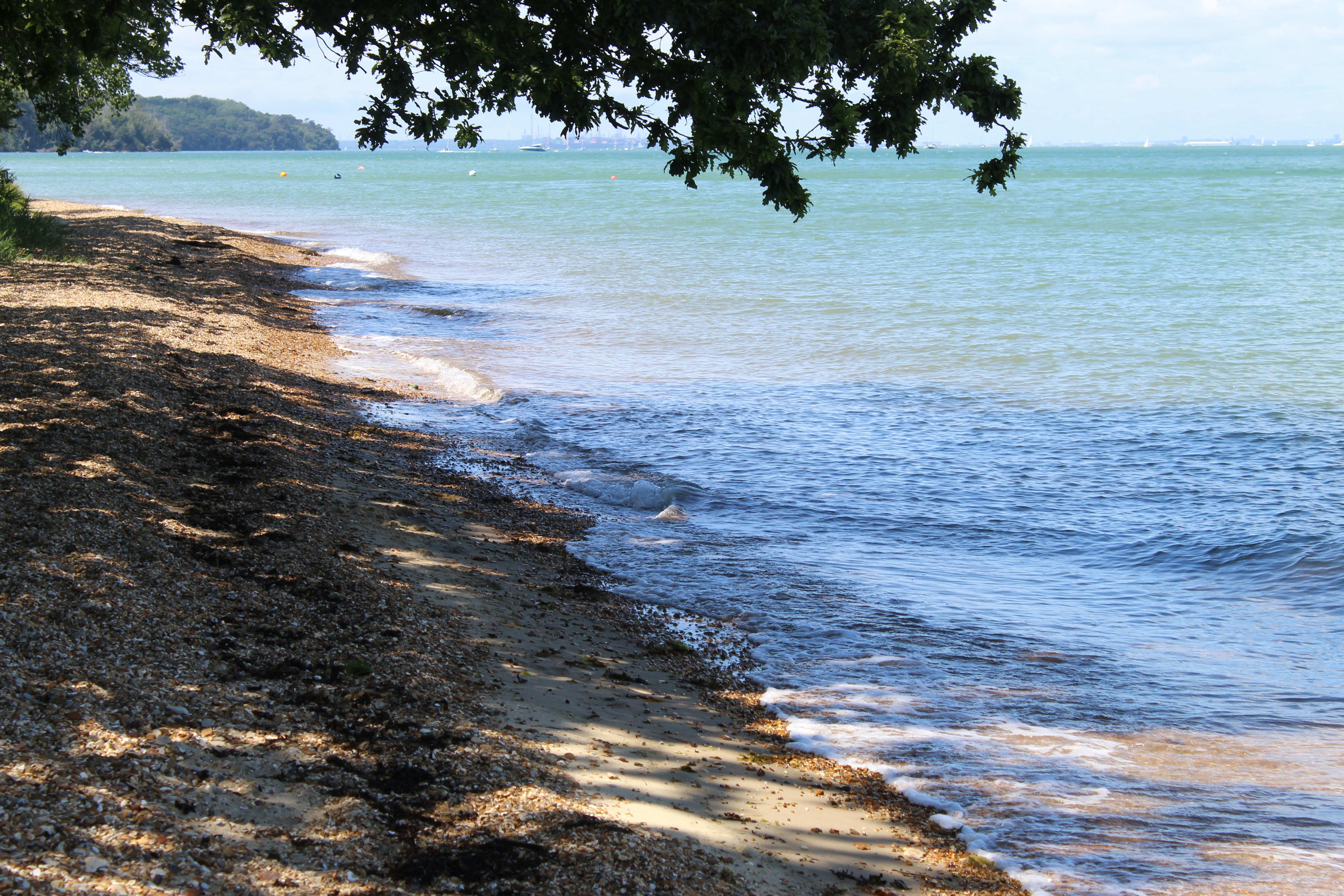 A beautiful beach on a bright, sunny day.