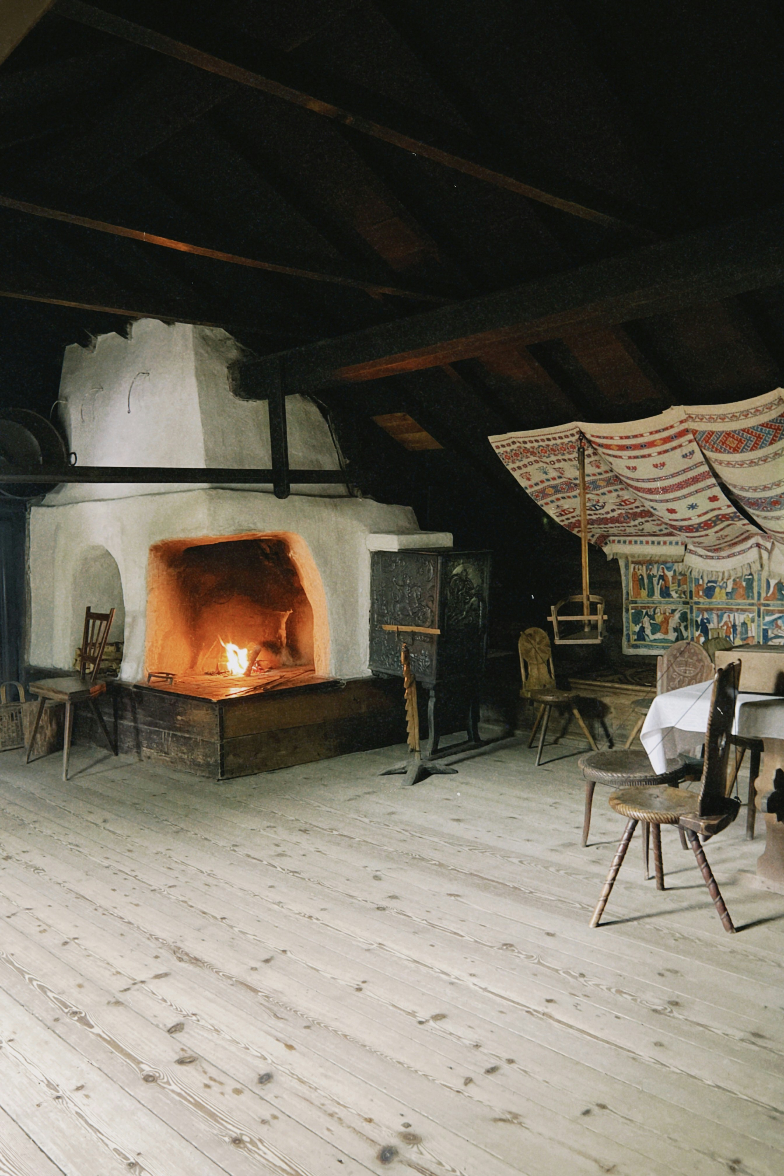 Warmth of Tradition: A Rustic Hearthside Retreat