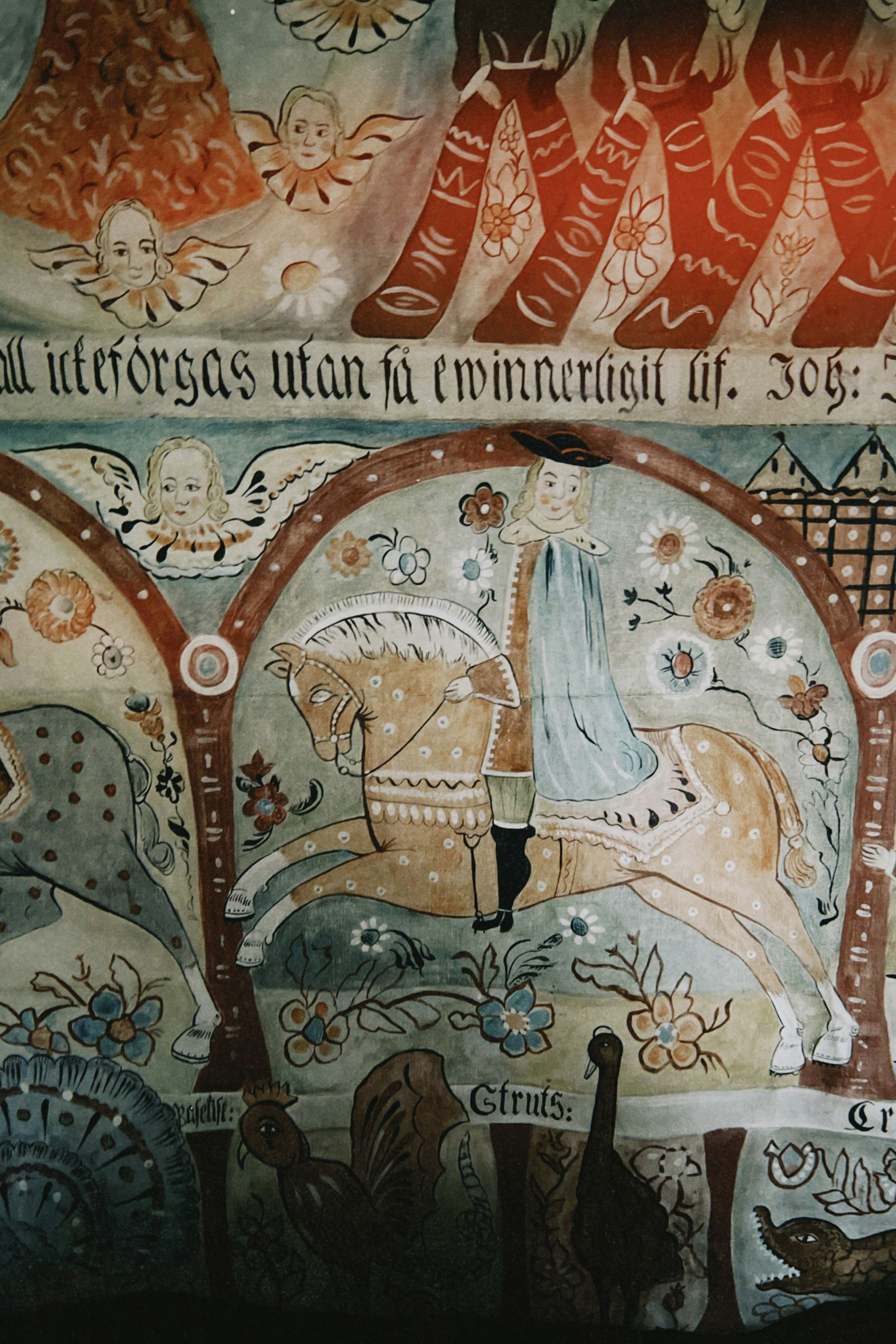 Equestrian Elegance in Folk Art