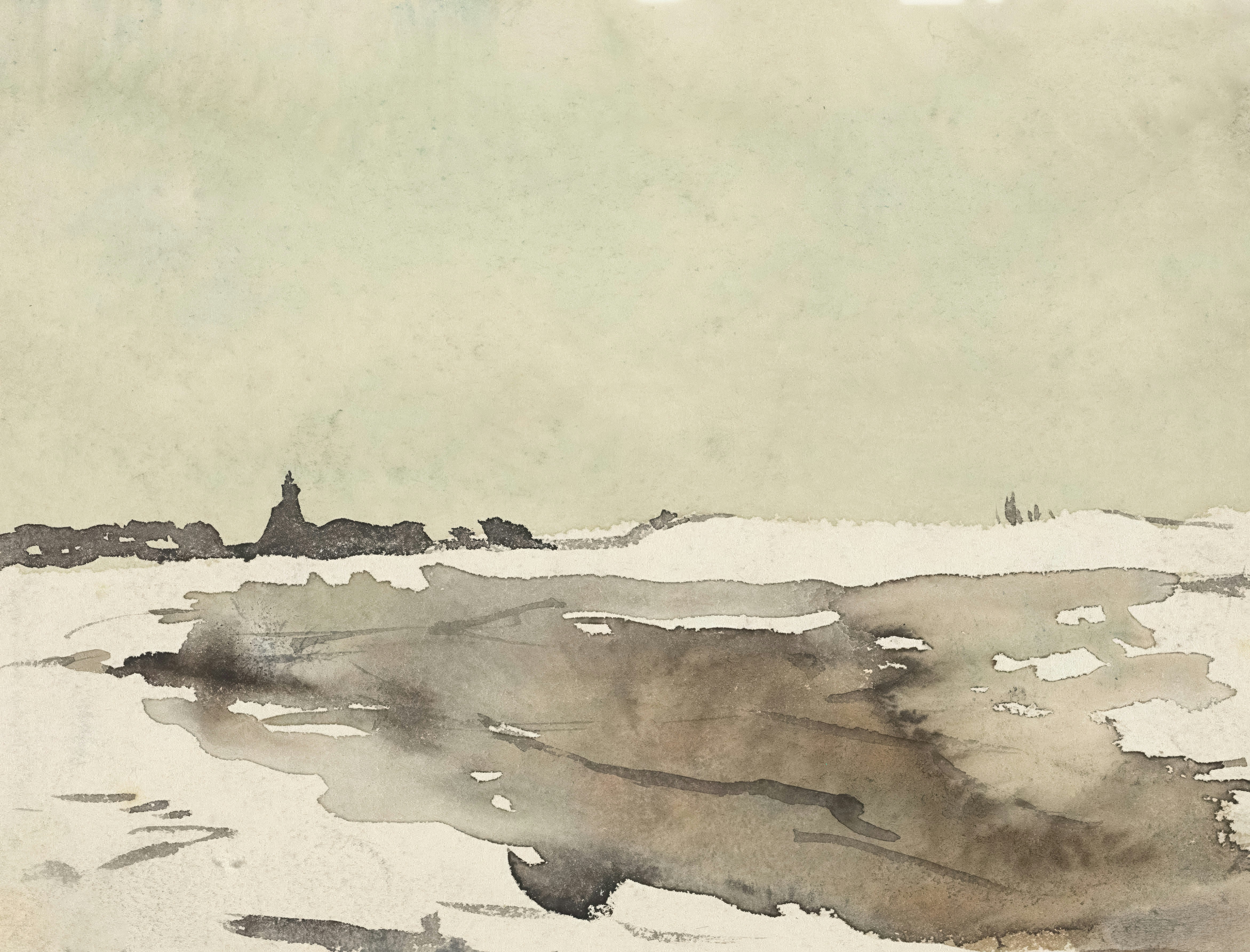 Title: Winterlandschap met kerkje in het verschiet Publisher: Rijksmuseum Date: 1860 - 1921 Providing institution: Rijksmuseum Aggregator: Rijksmuseum Providing Country: Netherlands Public Domain Winterlandschap met kerkje in het verschiet - Rijksmuseum, Netherlands - Public Domain.