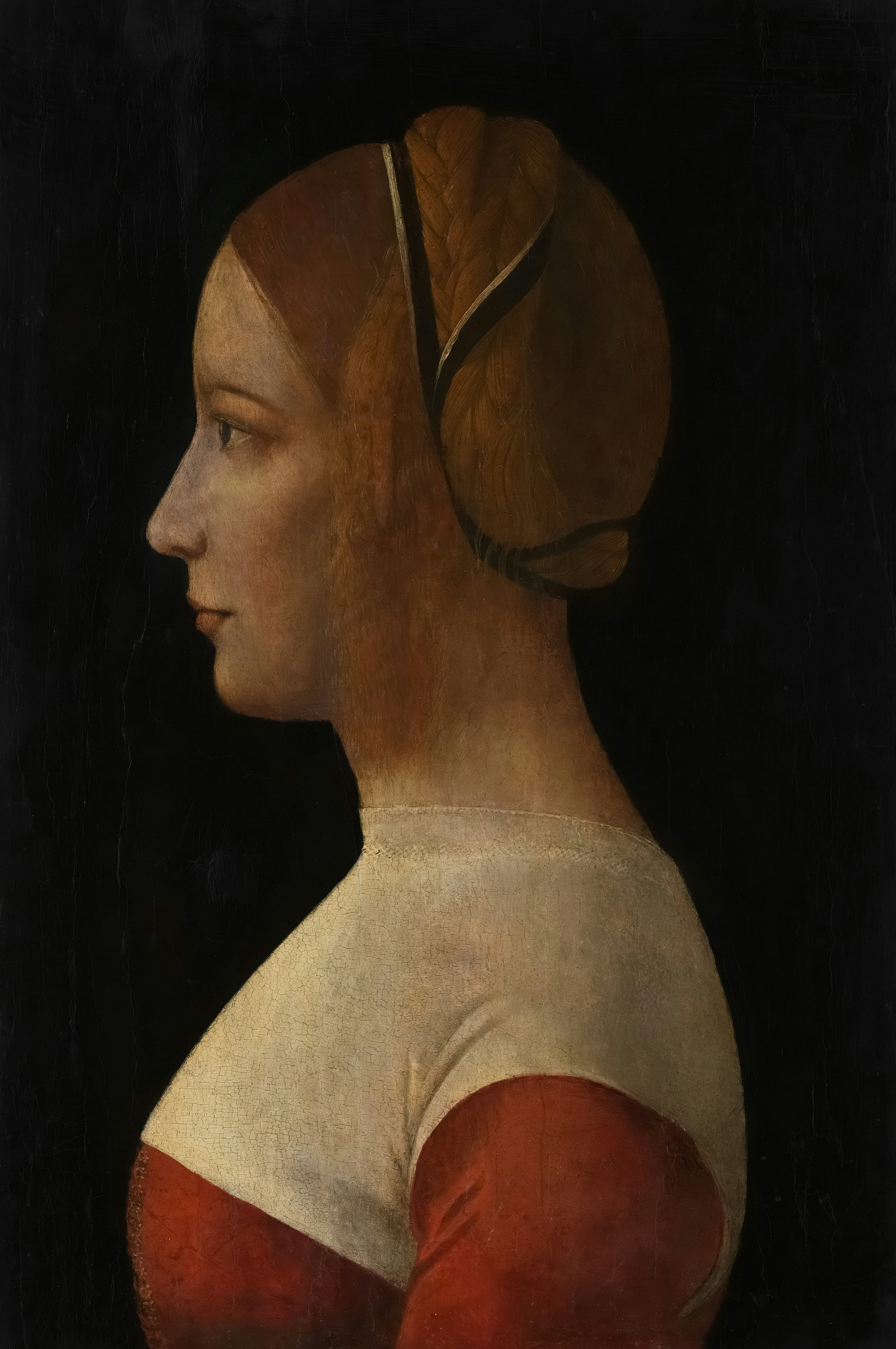 Retrato de perfil de una mujer, pintado de perfil. foto – Imagen de ...