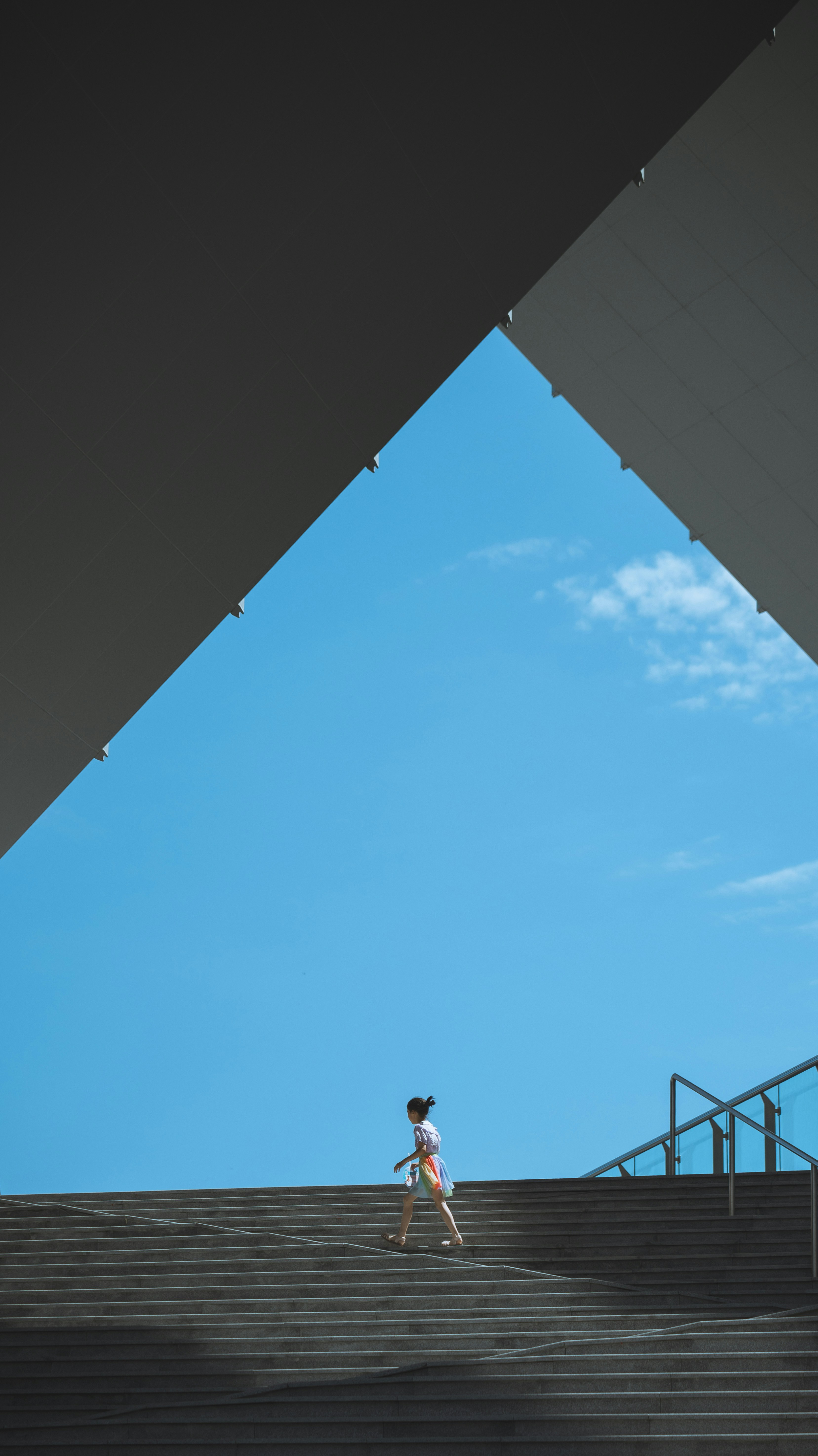 Ascending Through Architectural Shadows