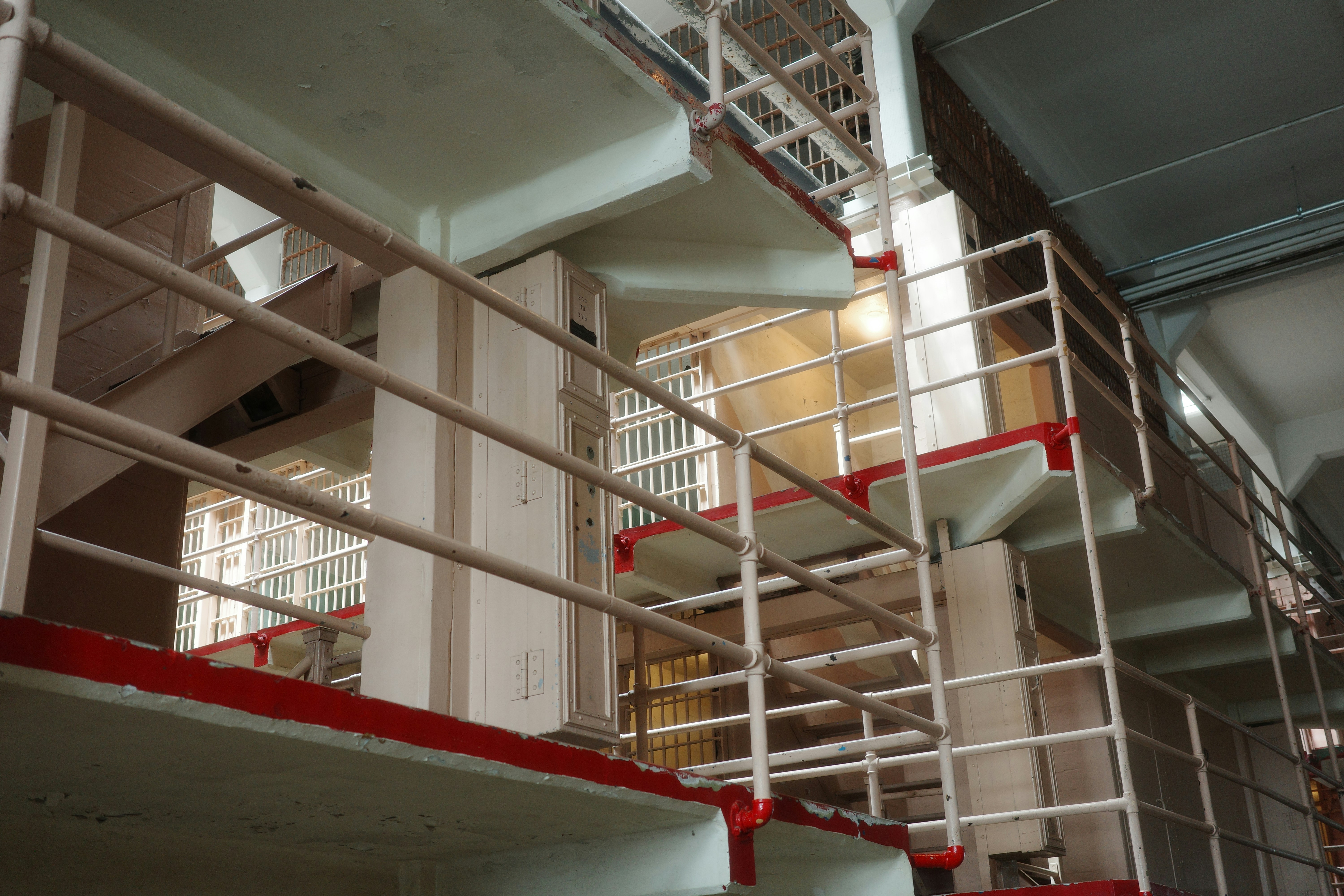 Glow Between Rails: An Industrial Stairwell Study