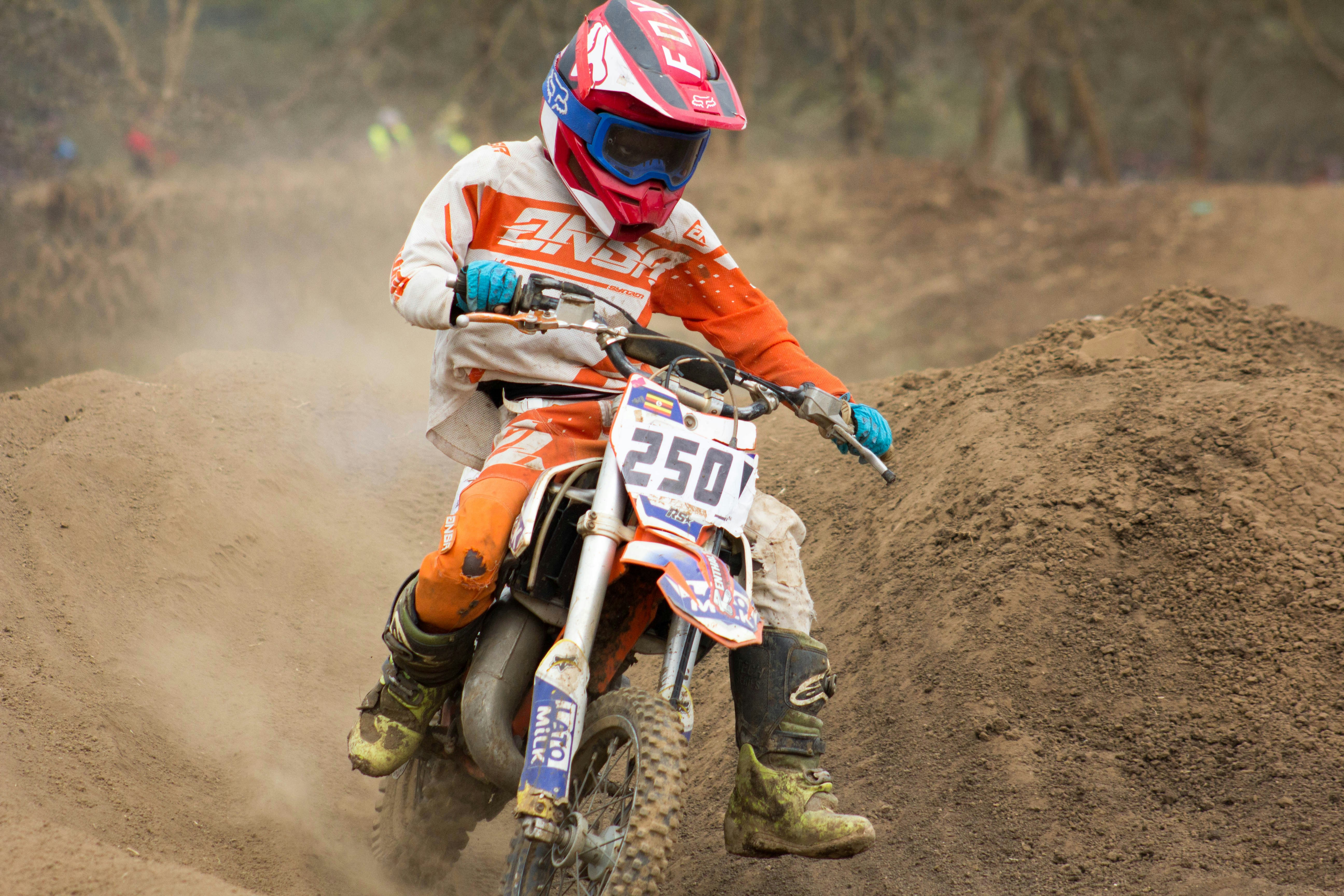 Samia MotorCross Championship 2025 | A motocross rider races on a dirt track.
