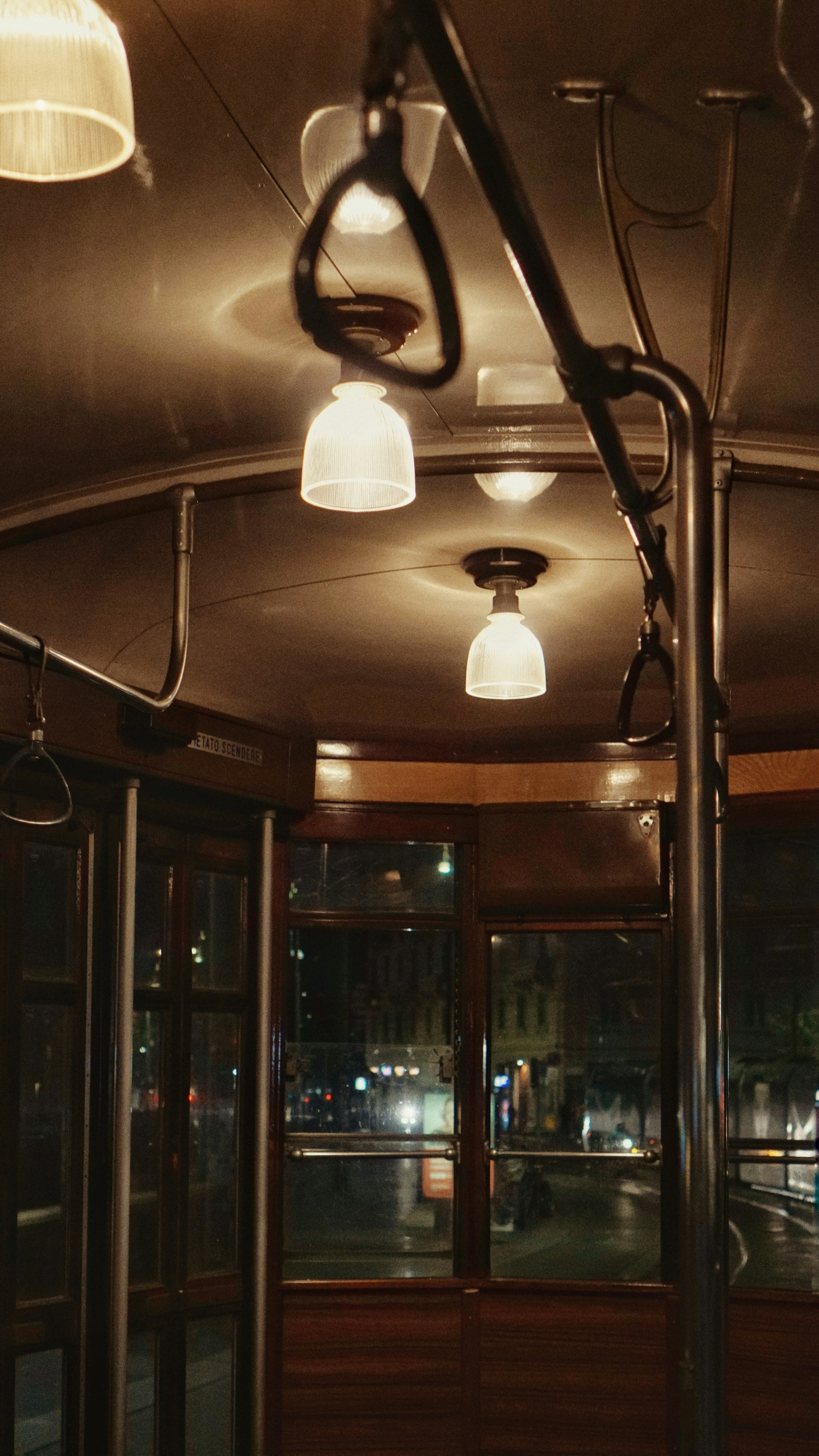 Illuminated Journey: Inside the Vintage Tram