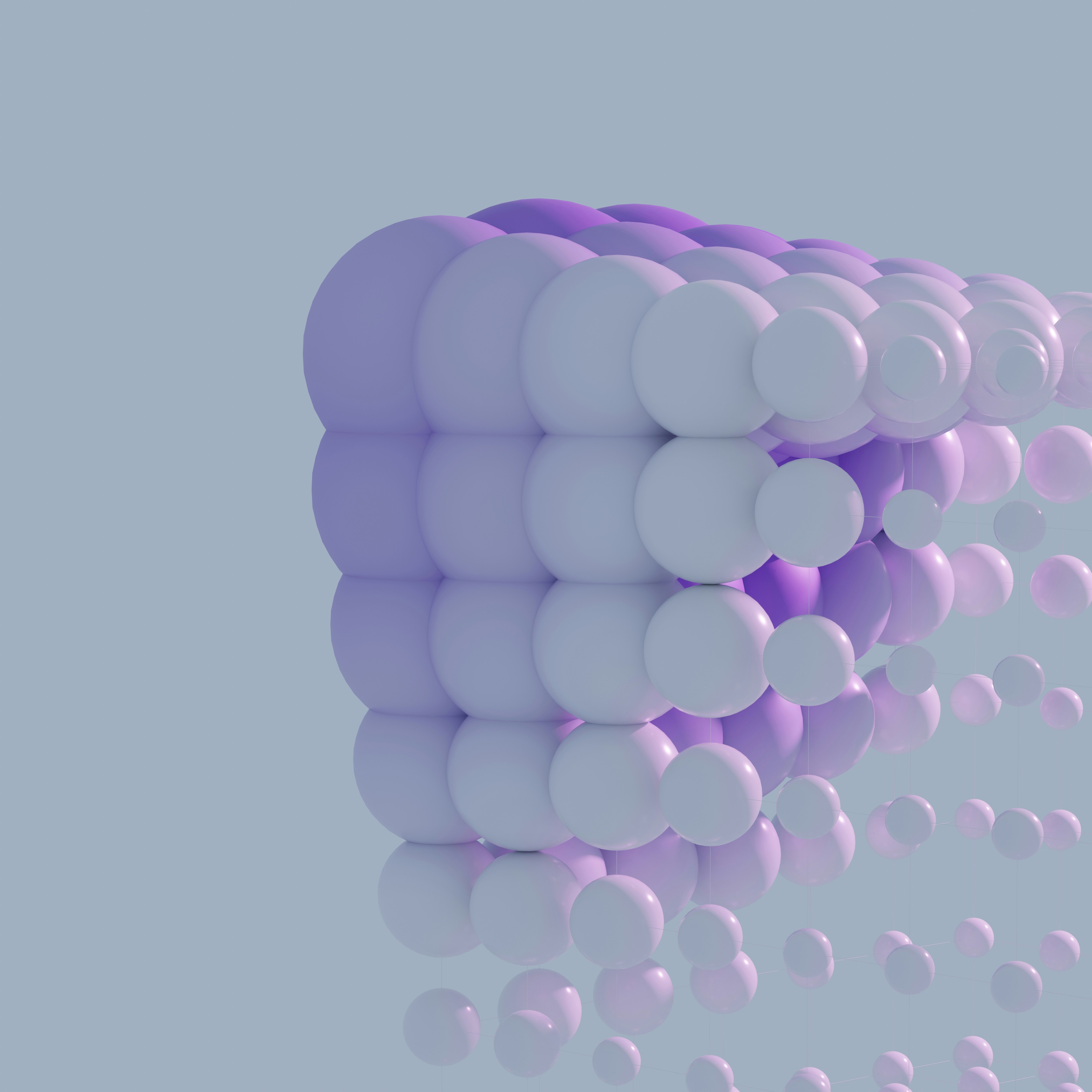 Purple spheres dissolve into floating dots. photo – Free Wallpaper ...