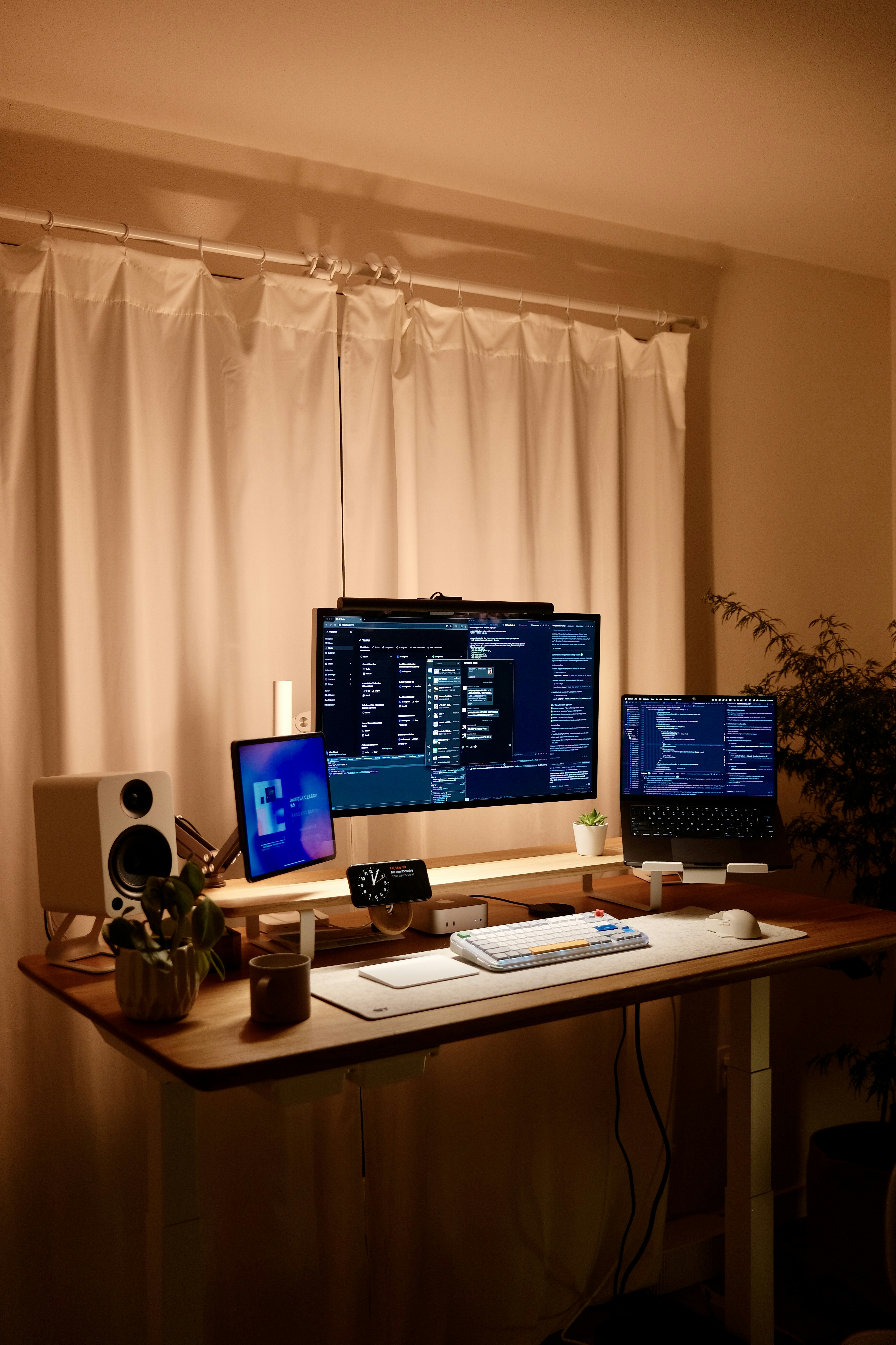 A sleek and organized home office workspace.
