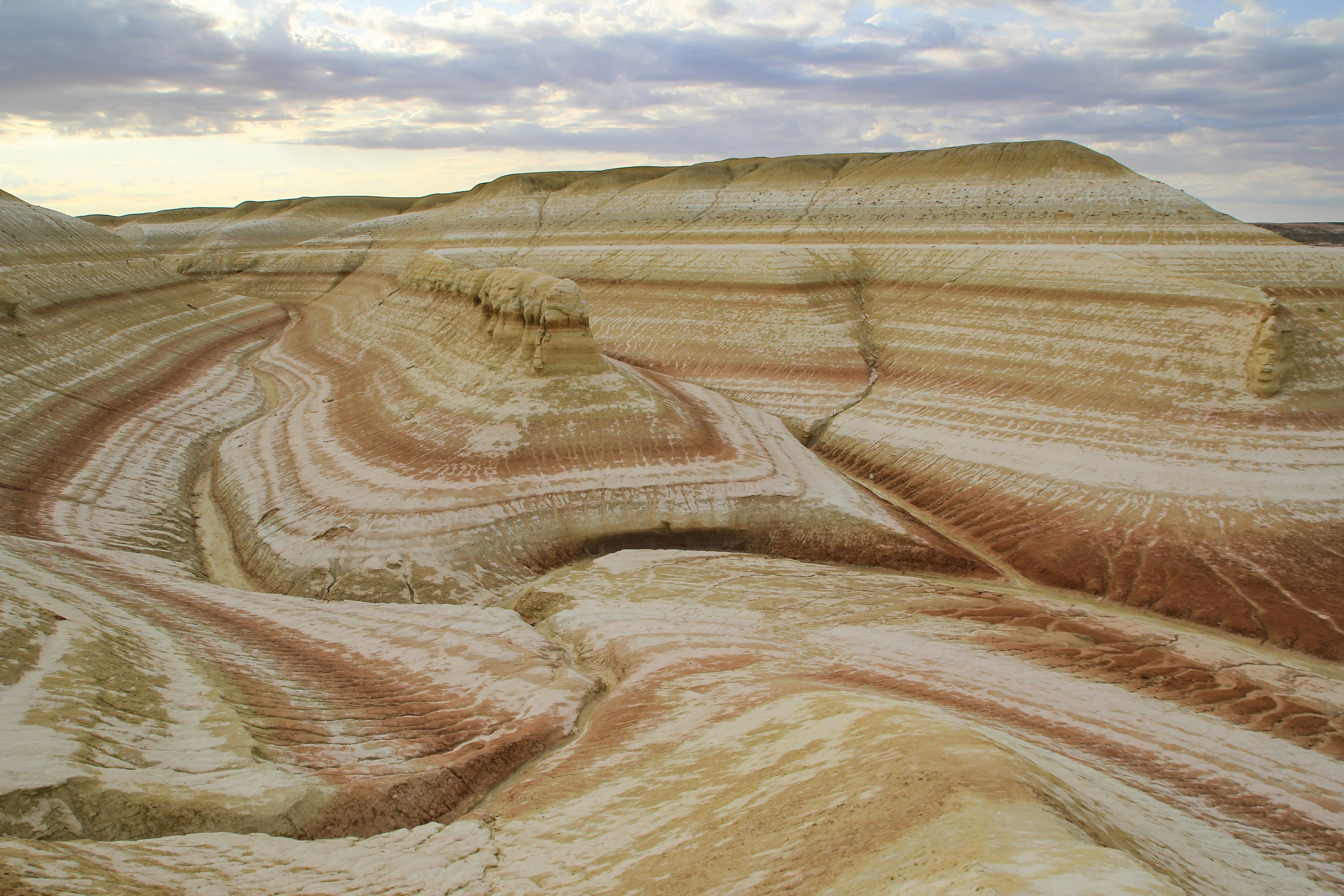 Ribbons of Sedimentary Color Winding Through the Badlands