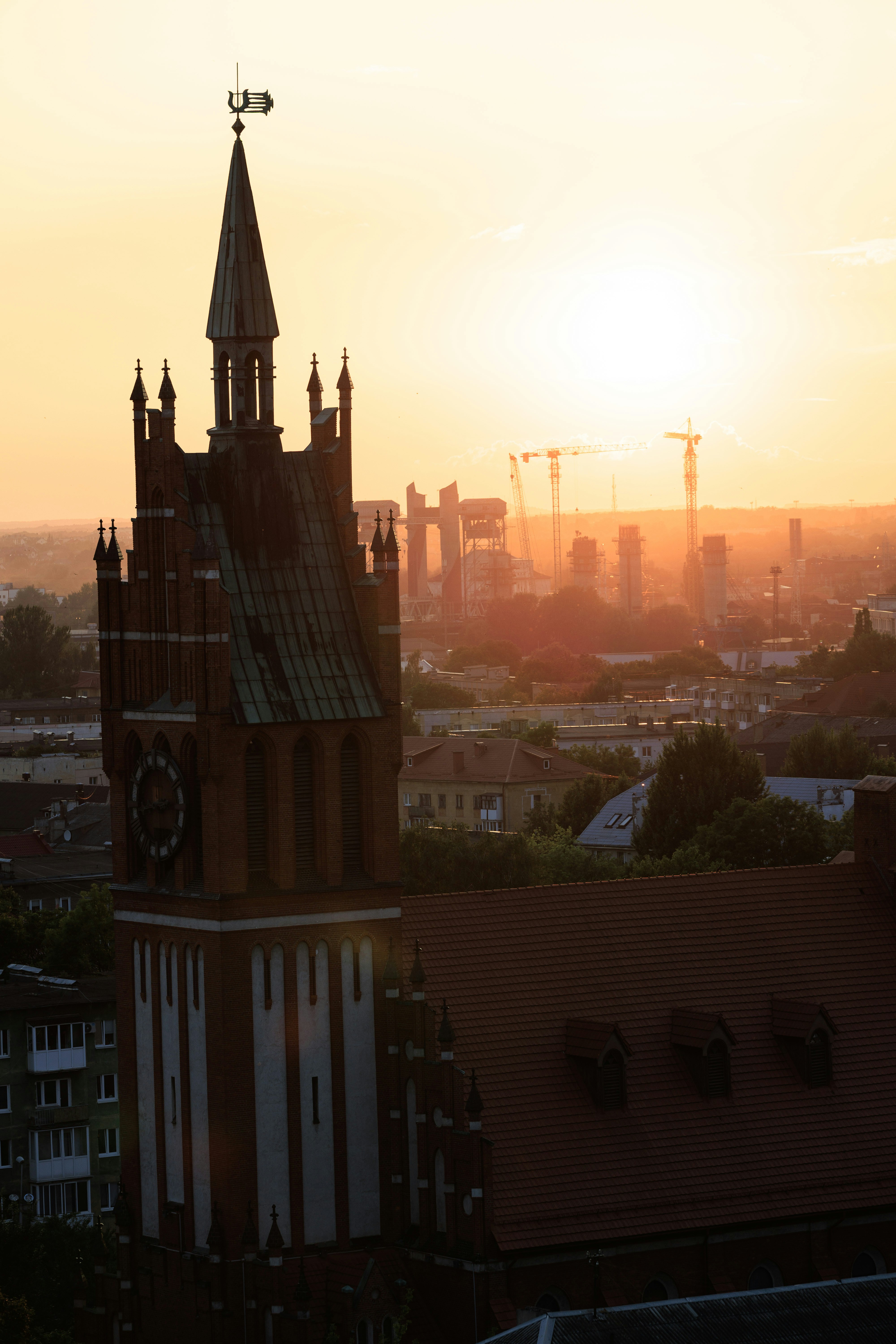 Whispers of Time: The Spire Against the Sunset