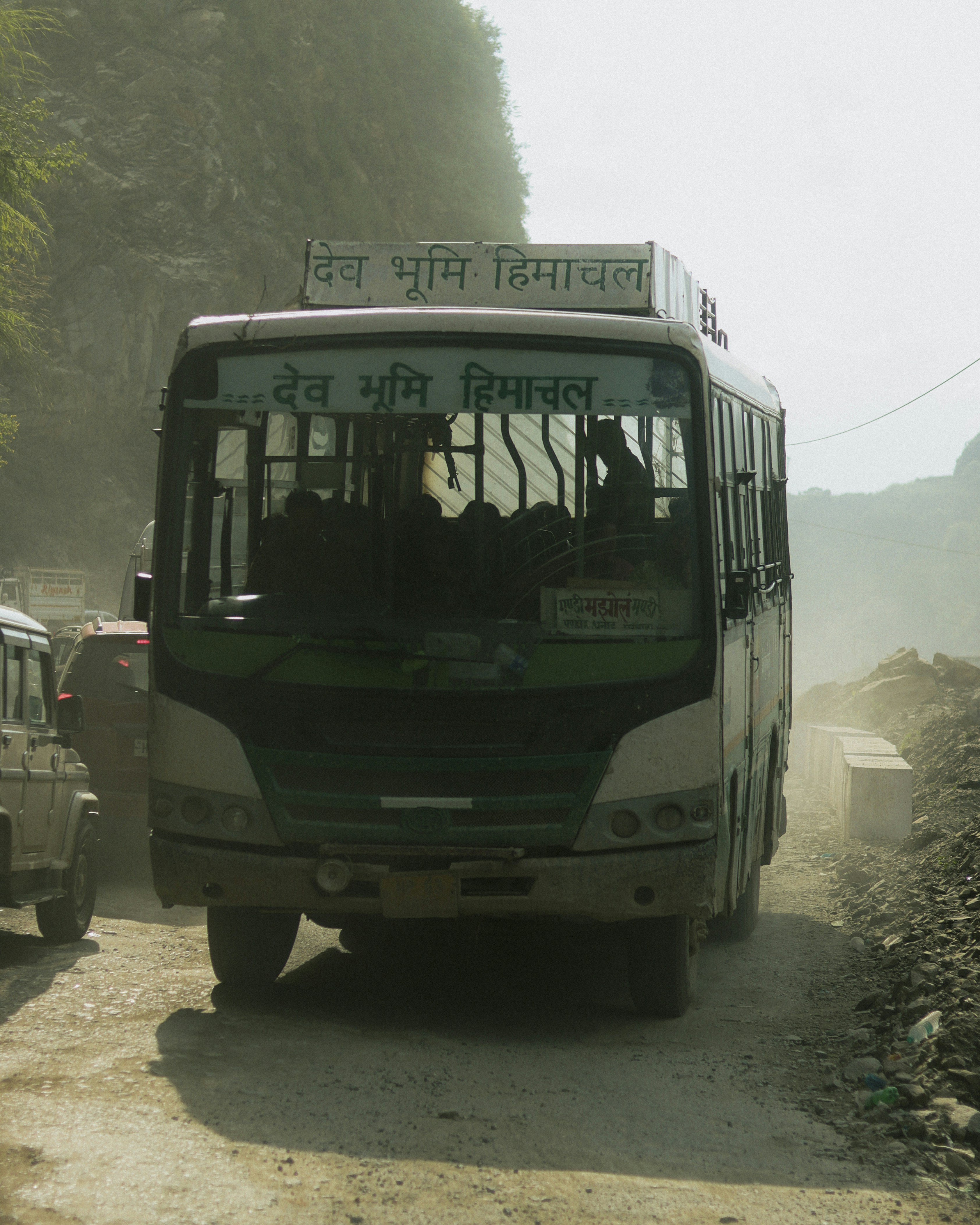 Journey Through Dusty Trails: Himalayan Bus Adventure