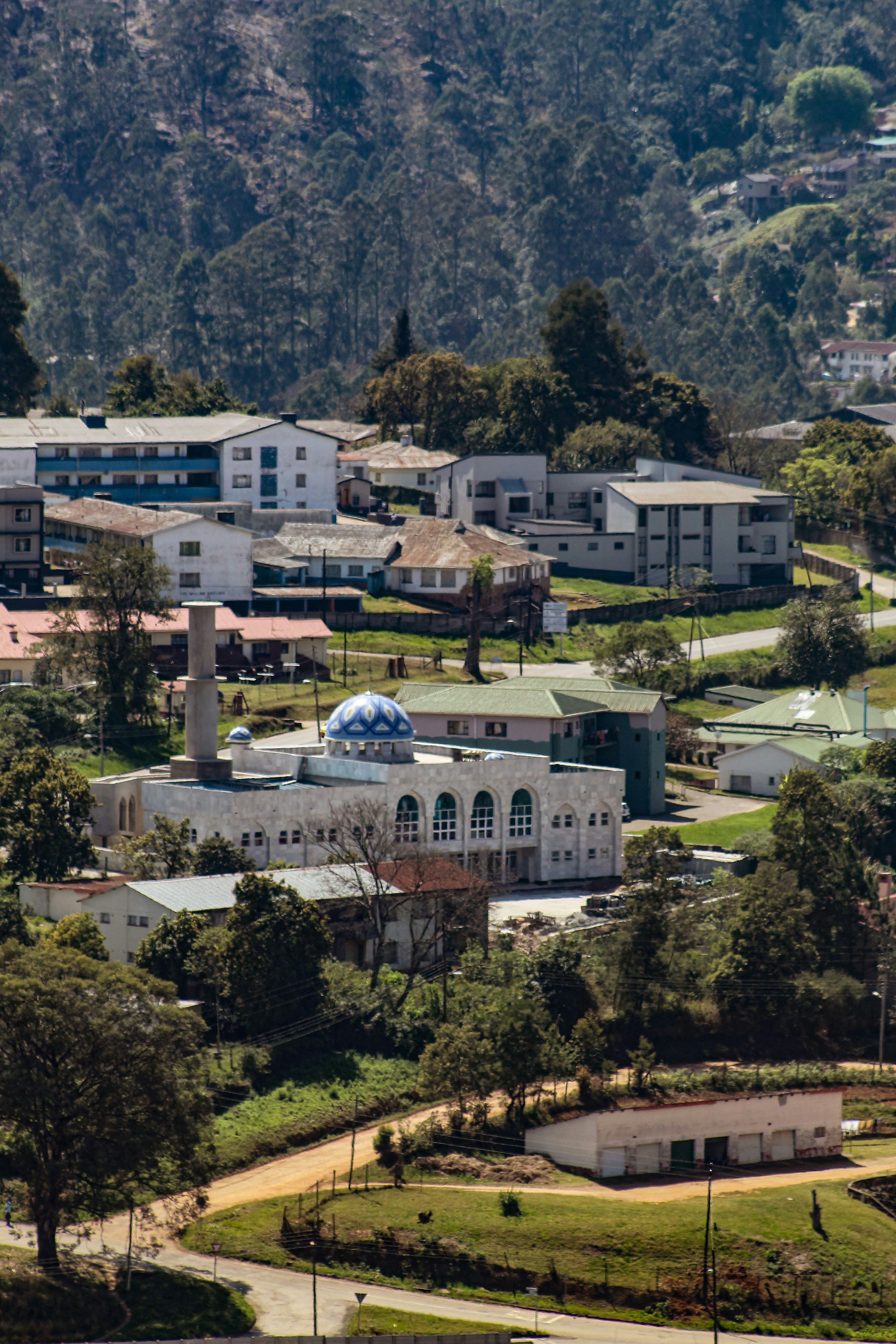 Urban Harmony: A Mosque Amidst the Modern Landscape