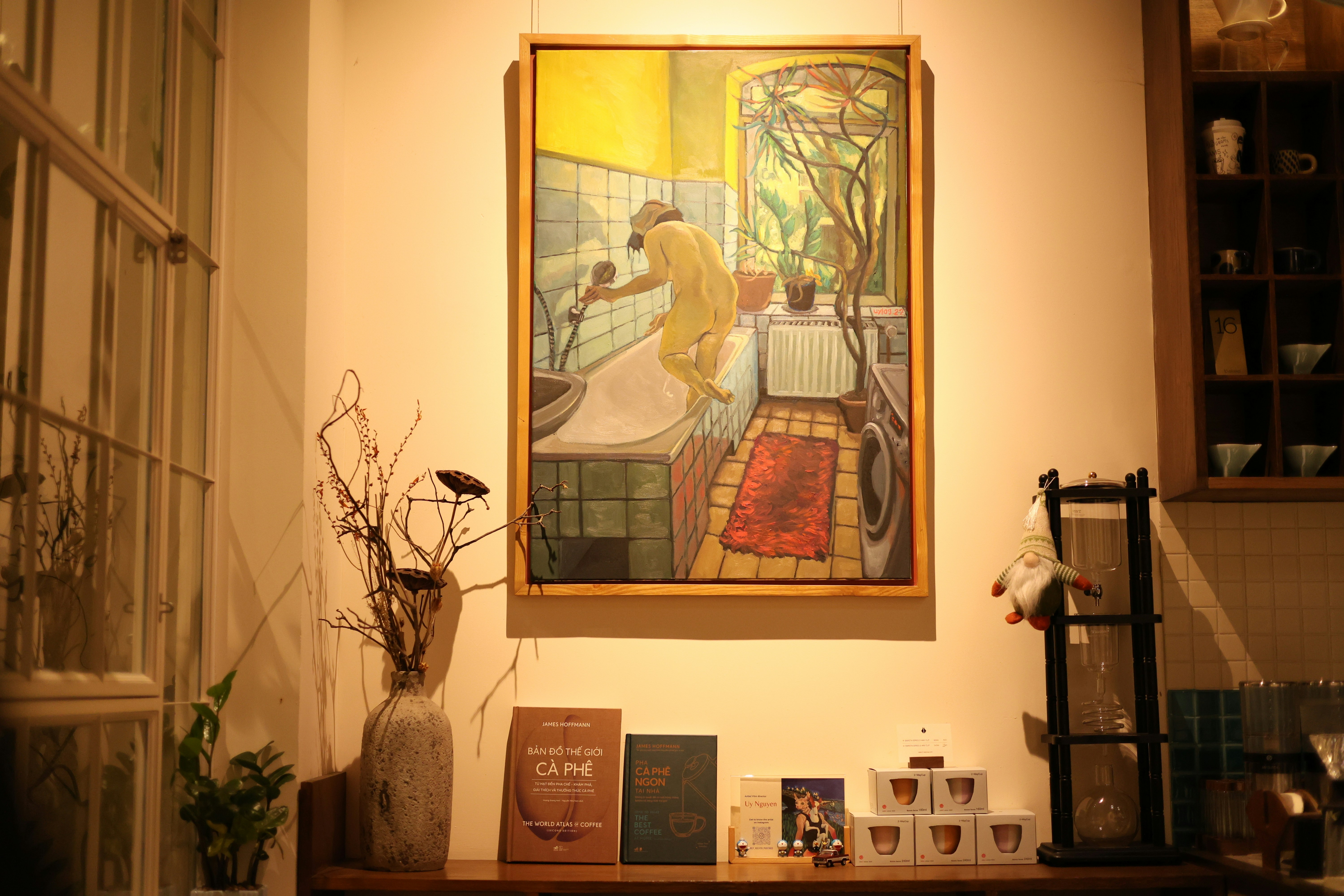 A Moment of Solitude in a Cozy Café