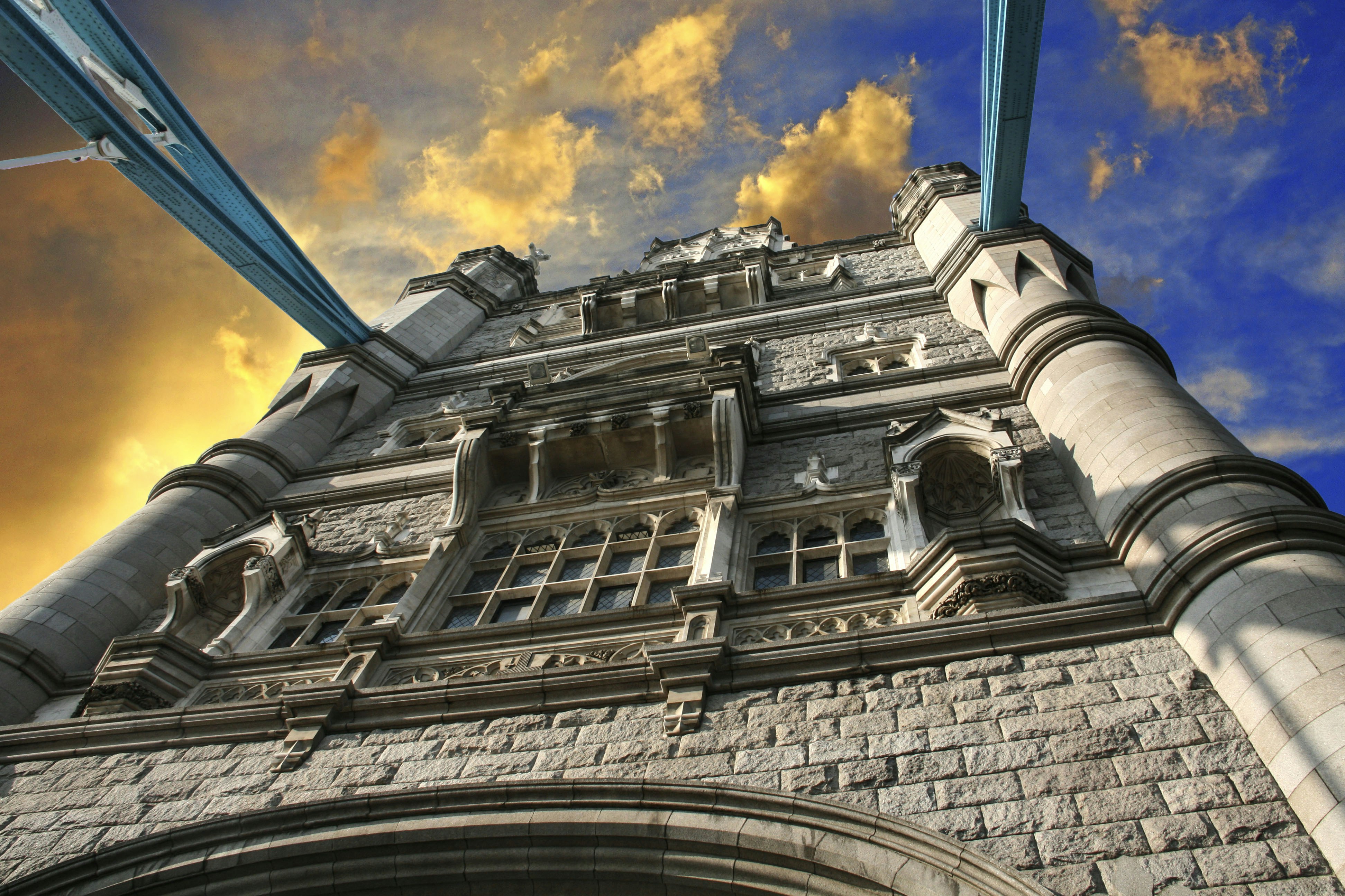 Gothic Grandeur Against a Fiery Sky