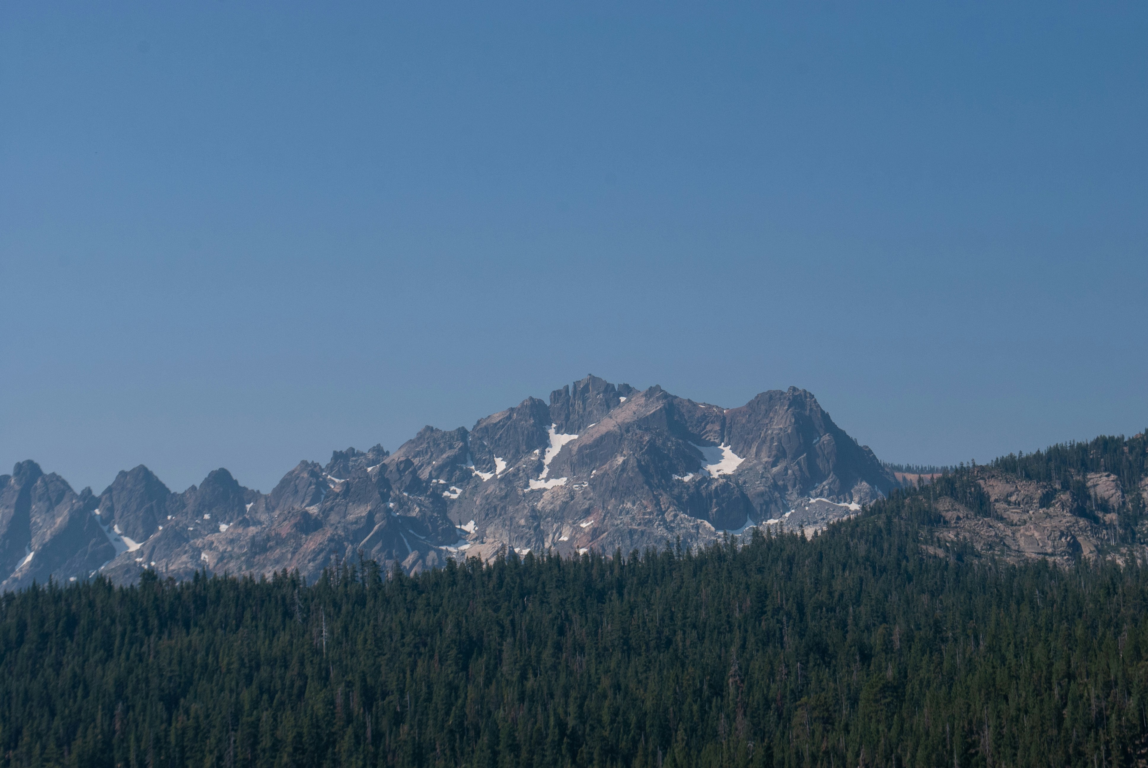 Majestic Peaks Beneath a Clear Sky