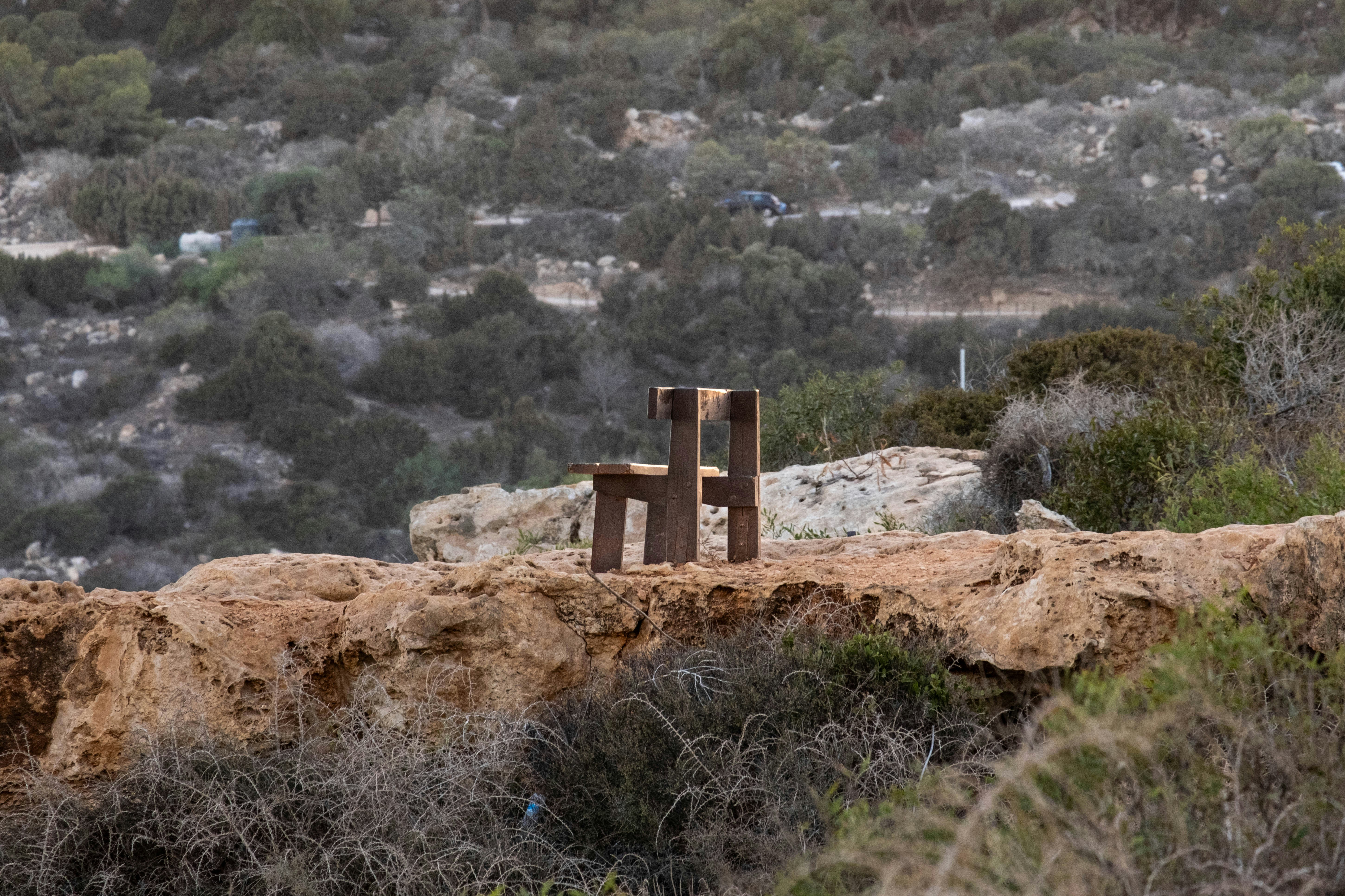 Solitary Seat on the Edge of Nature