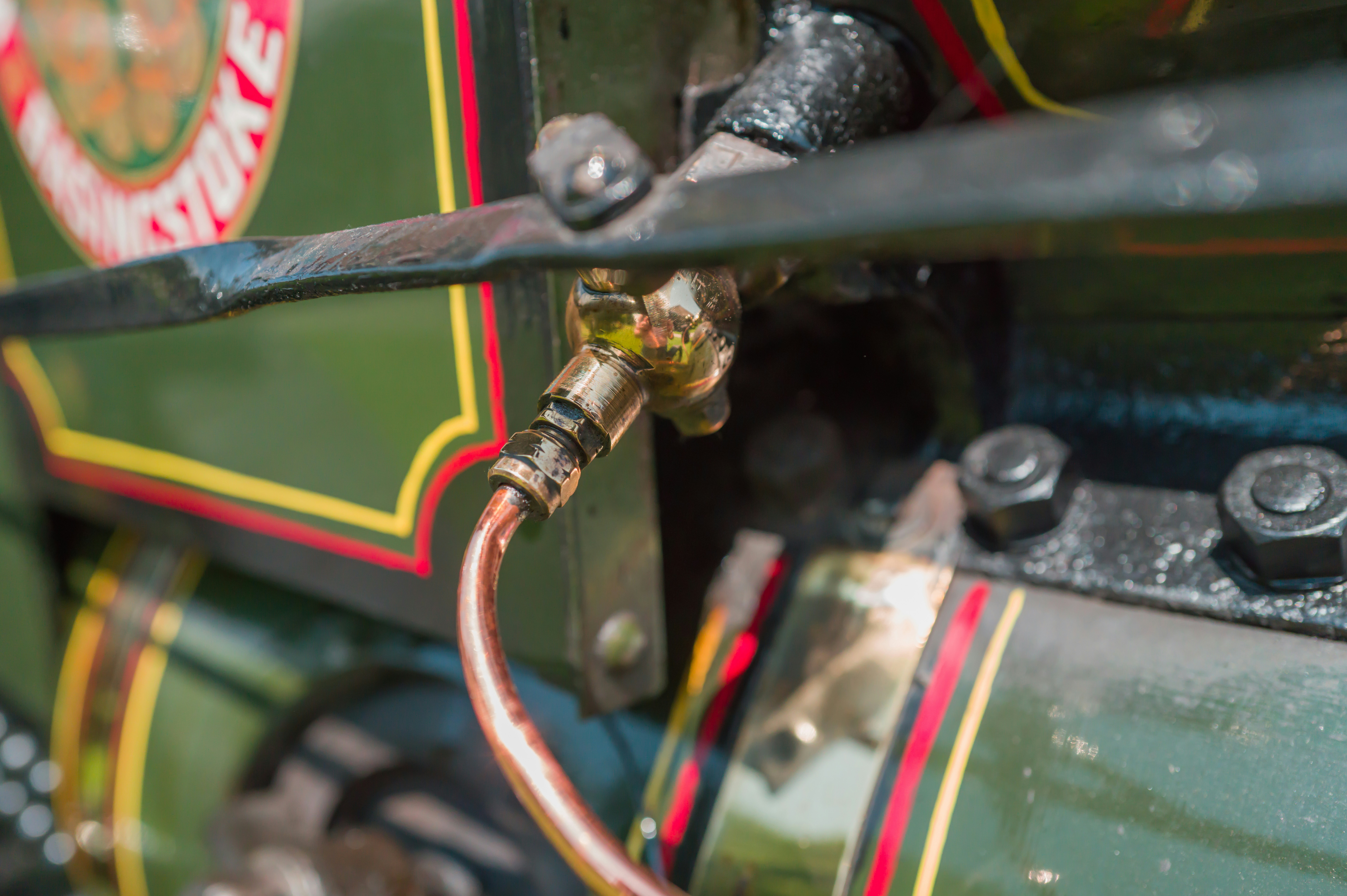 Copper Tube Connects to Vintage Machinery in Sharp Focus