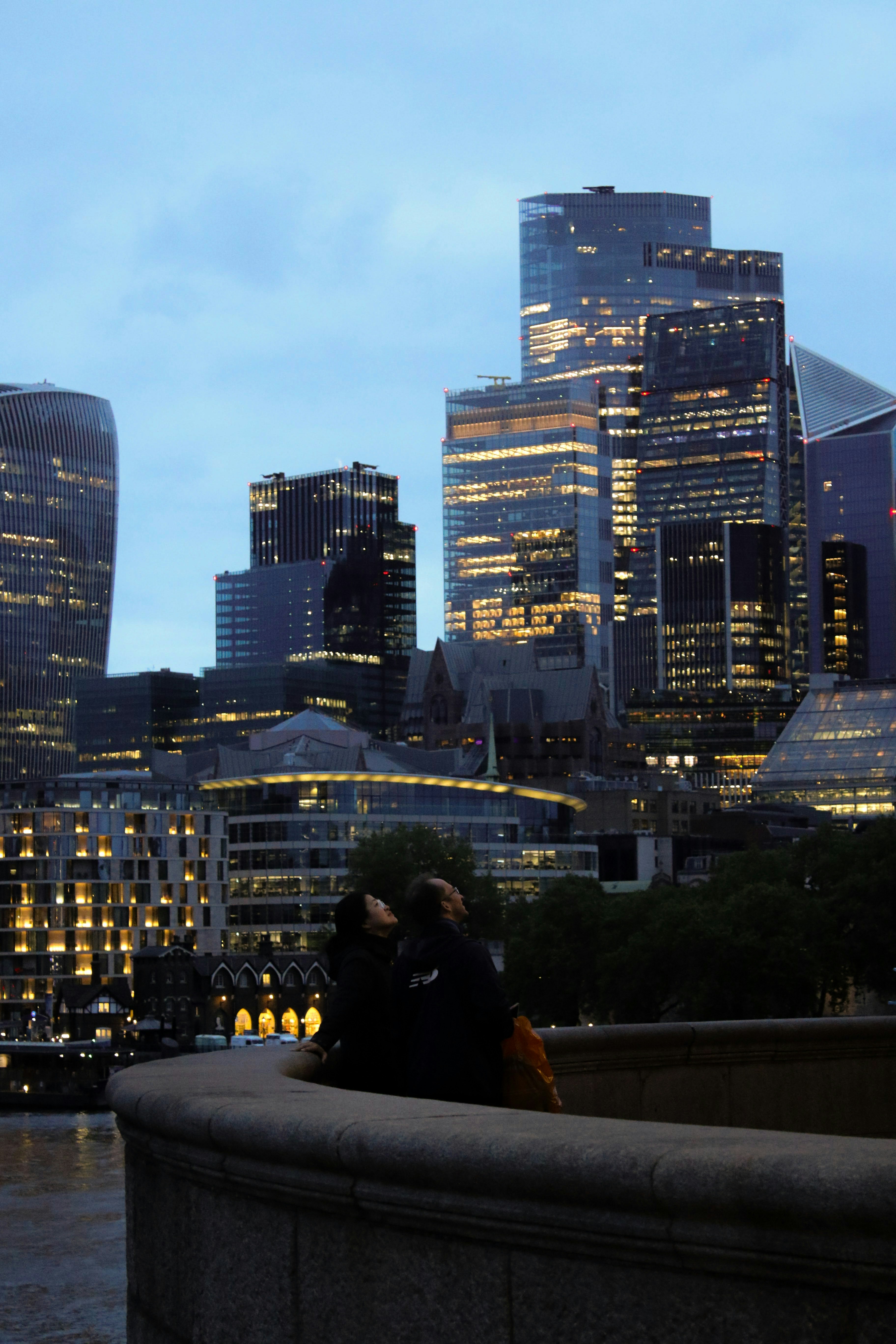 City Lights and Riverside Reverie