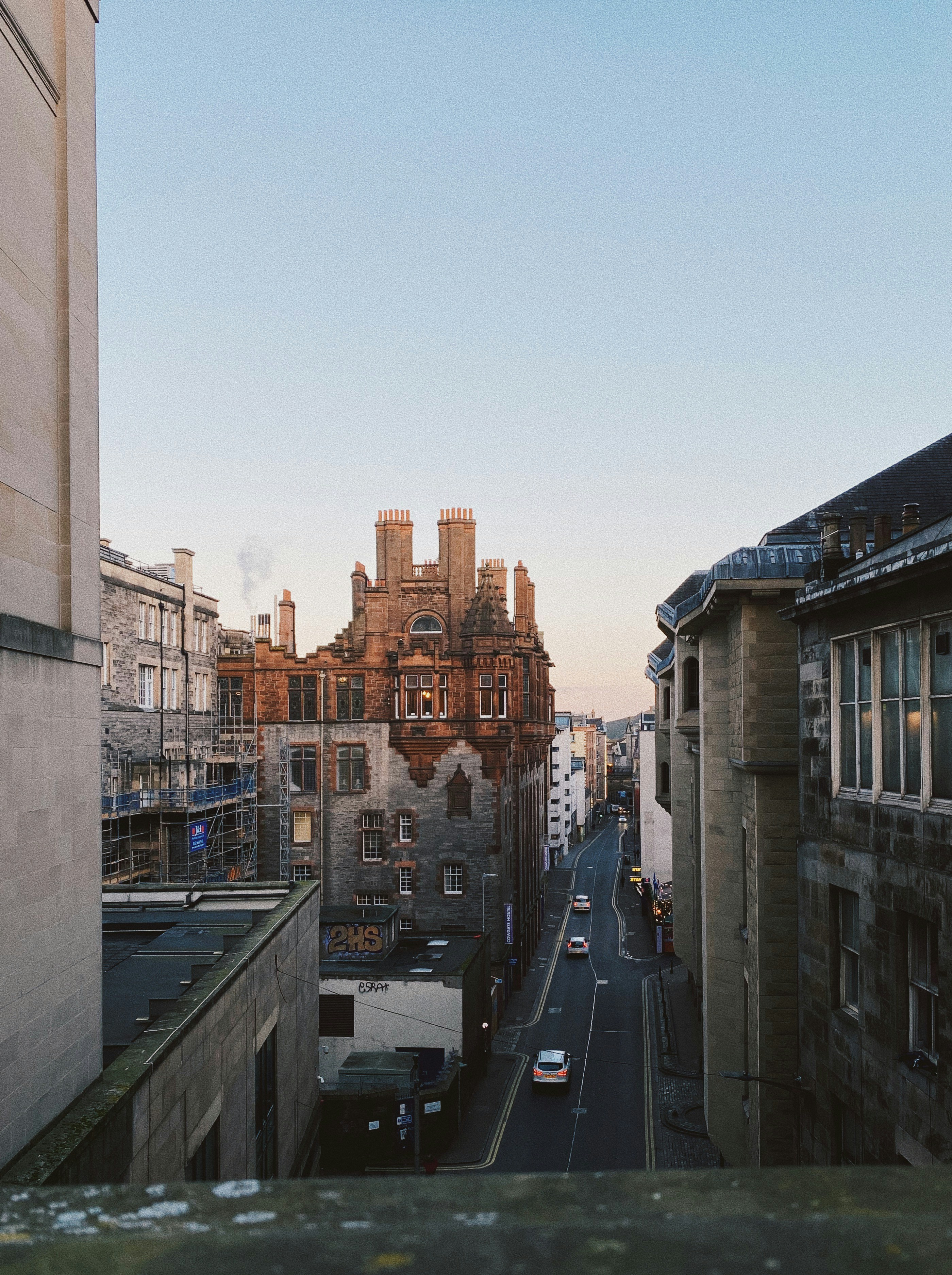 A narrow street lined with buildings.