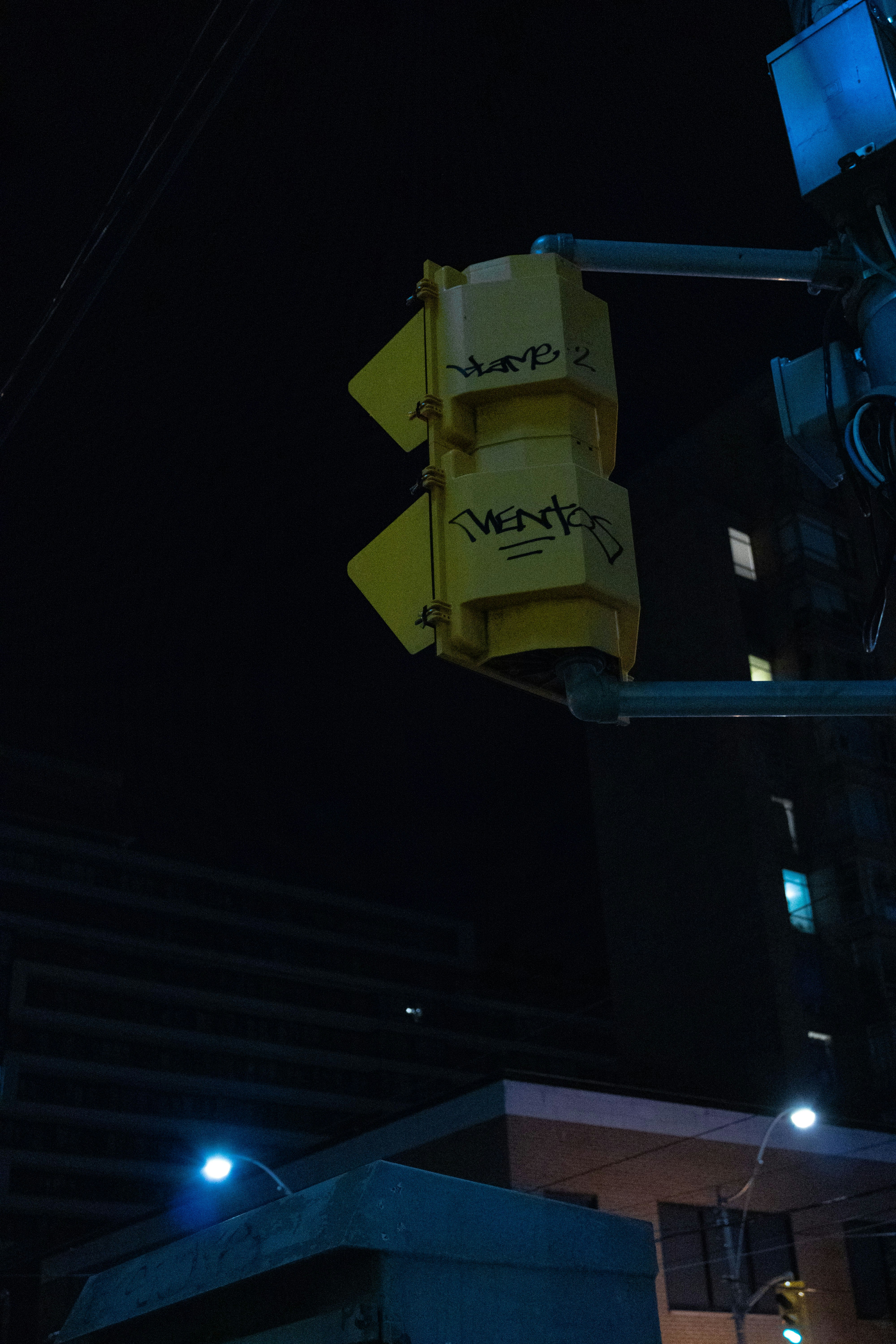 Urban Signals: A Glimpse of Nighttime Graffiti