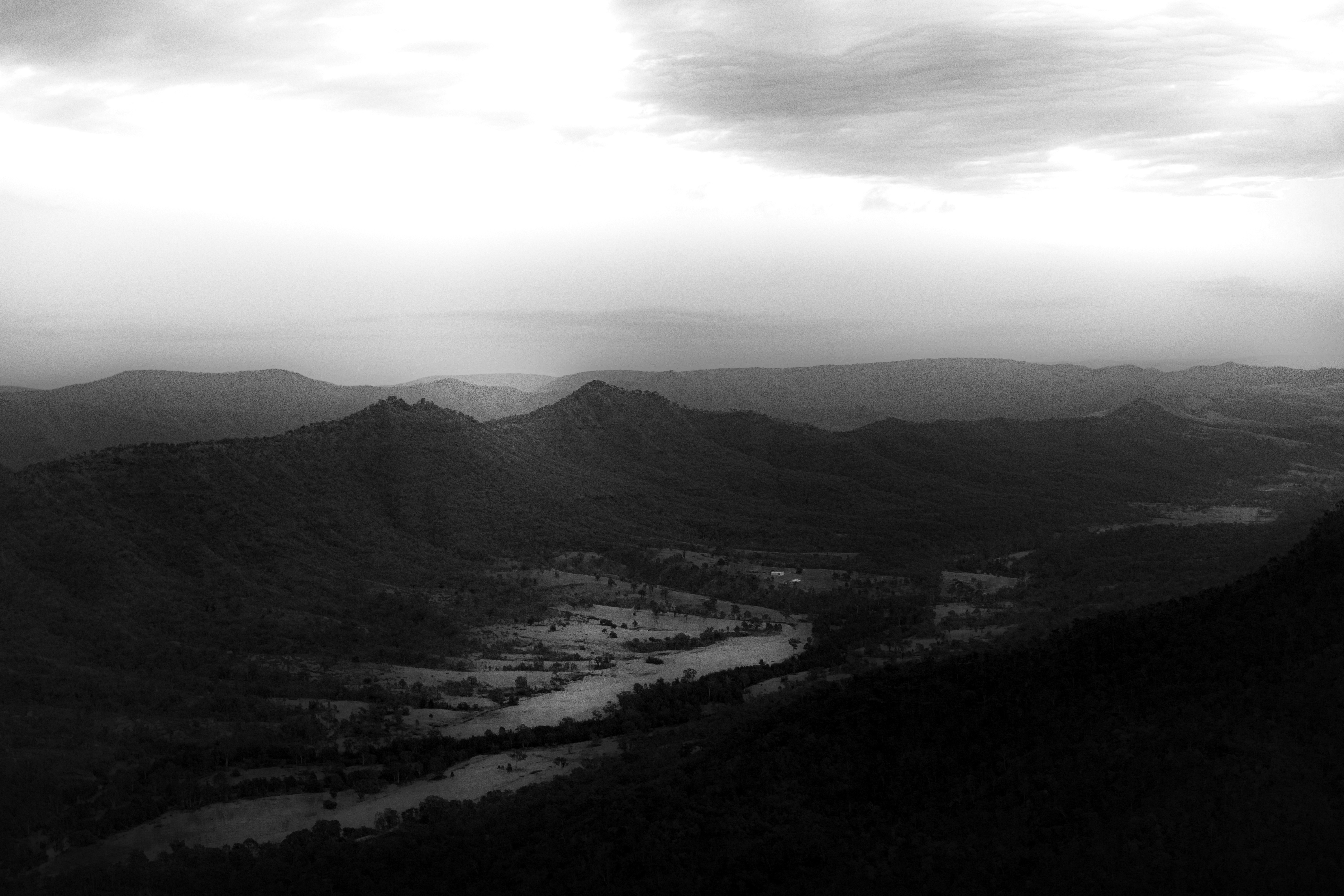 Whispers of the Valley: A Monochrome Journey