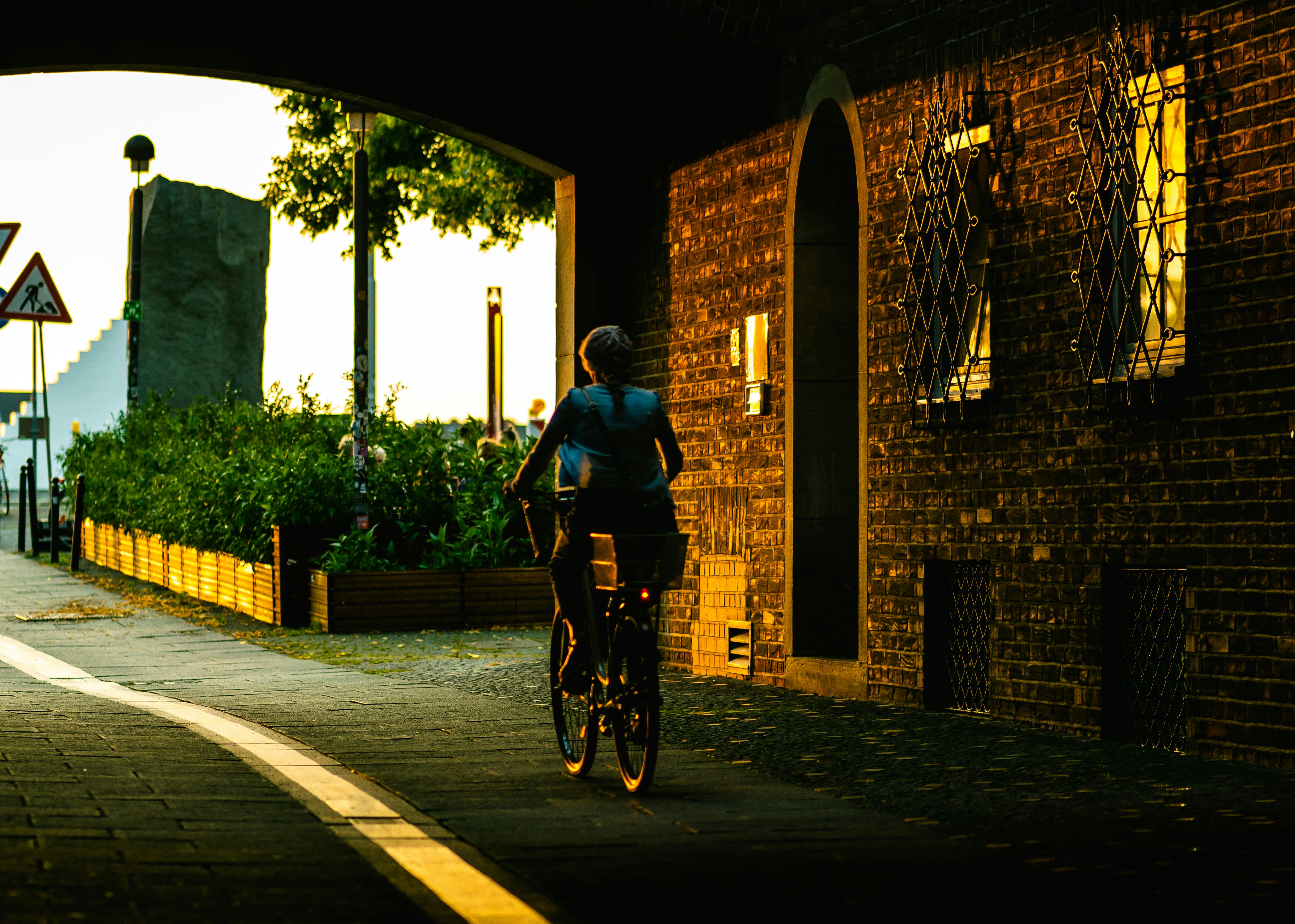 Evening Ride Through Urban Serenity