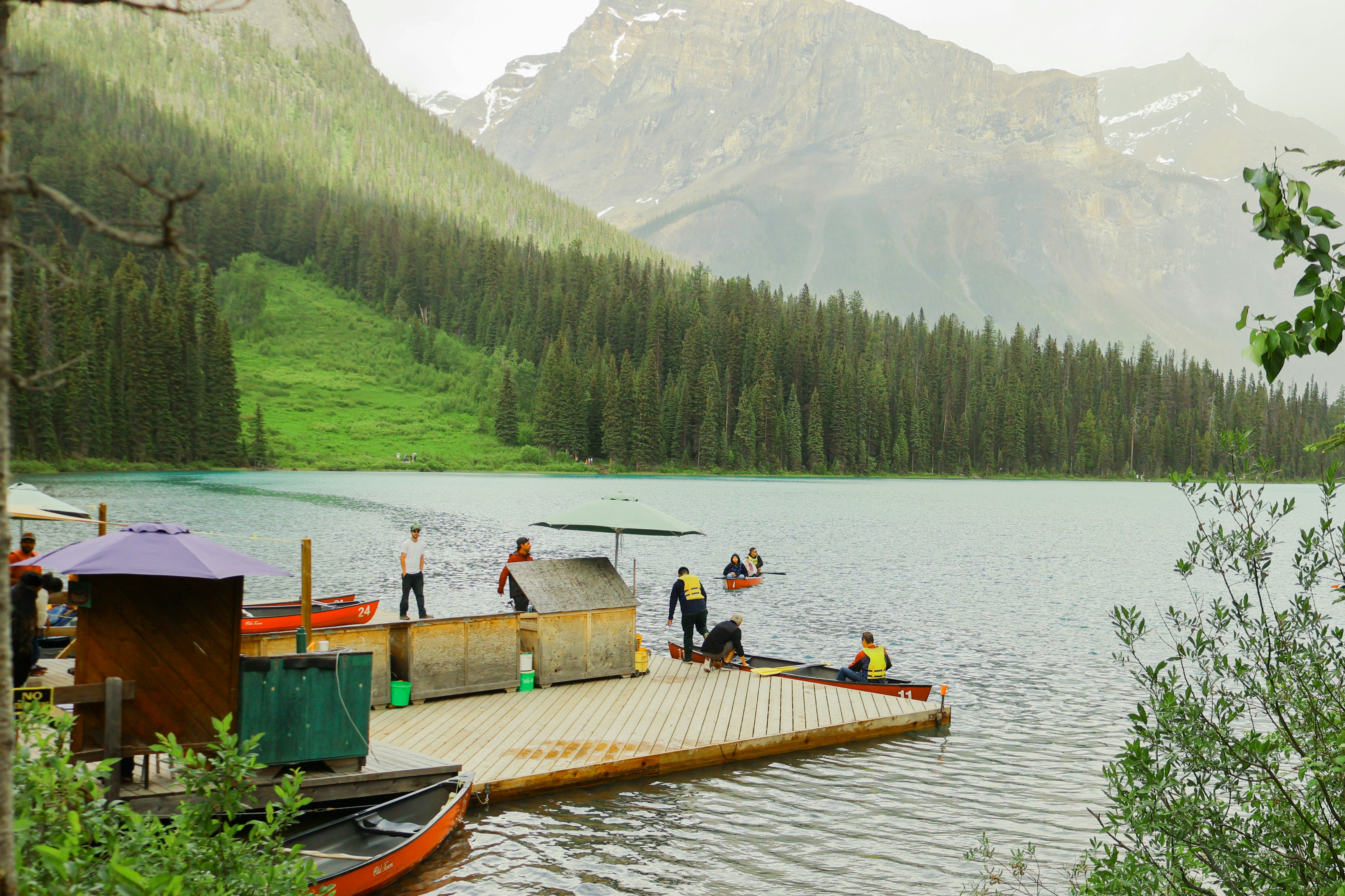 Quiet Alpine Dock on Emerald Lake