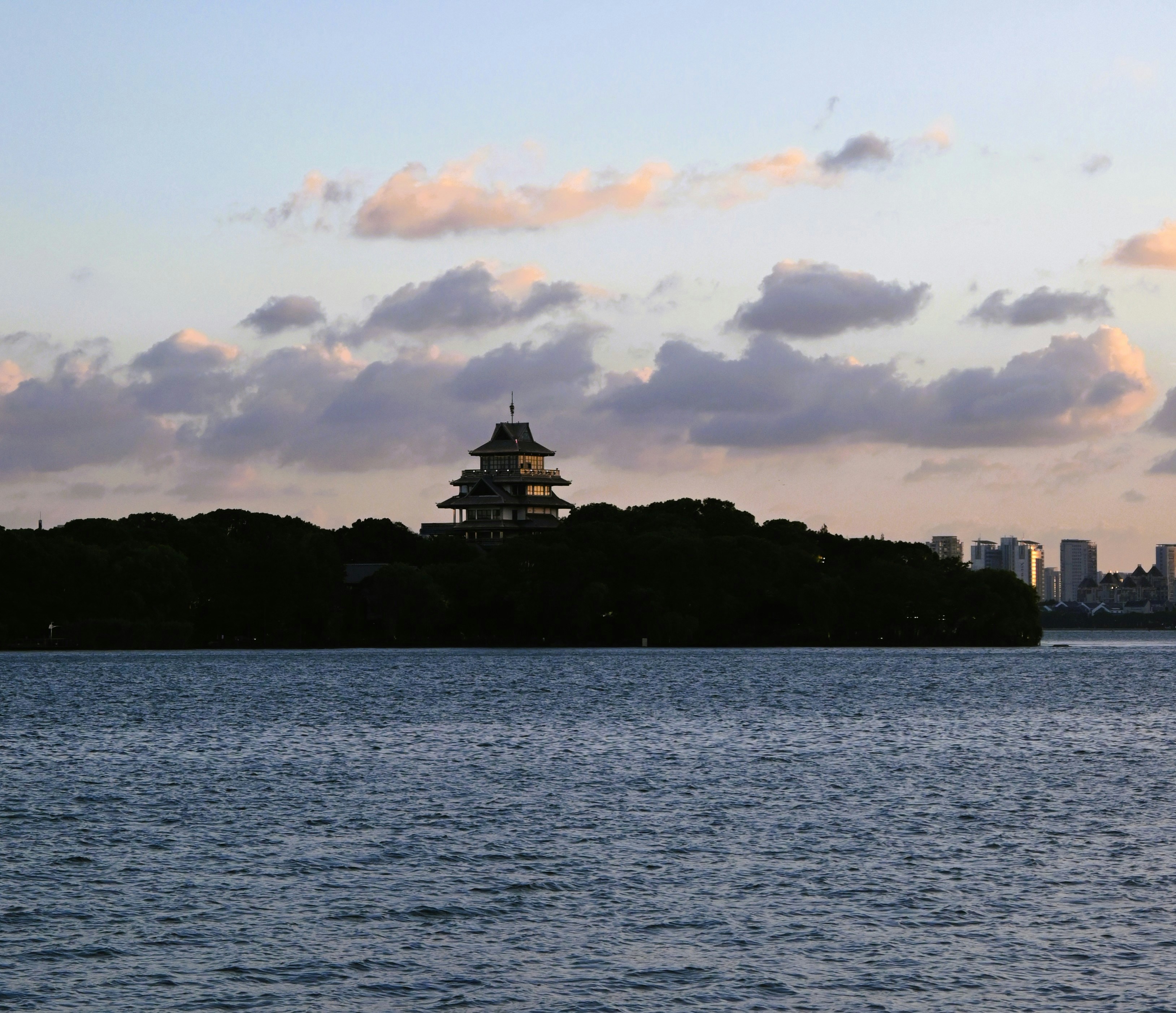 Harmony of Architecture and Nature at Dusk