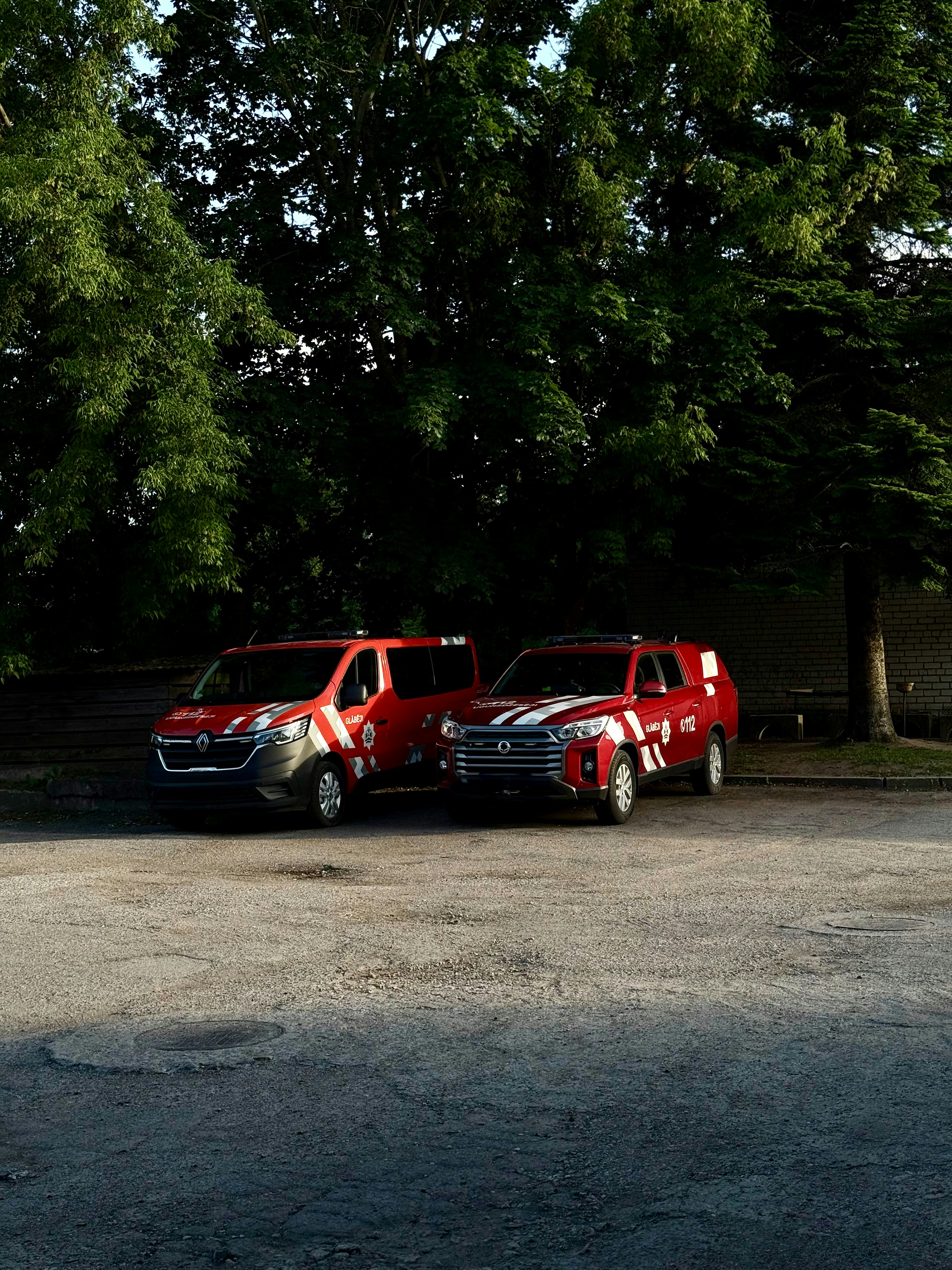 Emergency Response Vehicles in Urban Greenery