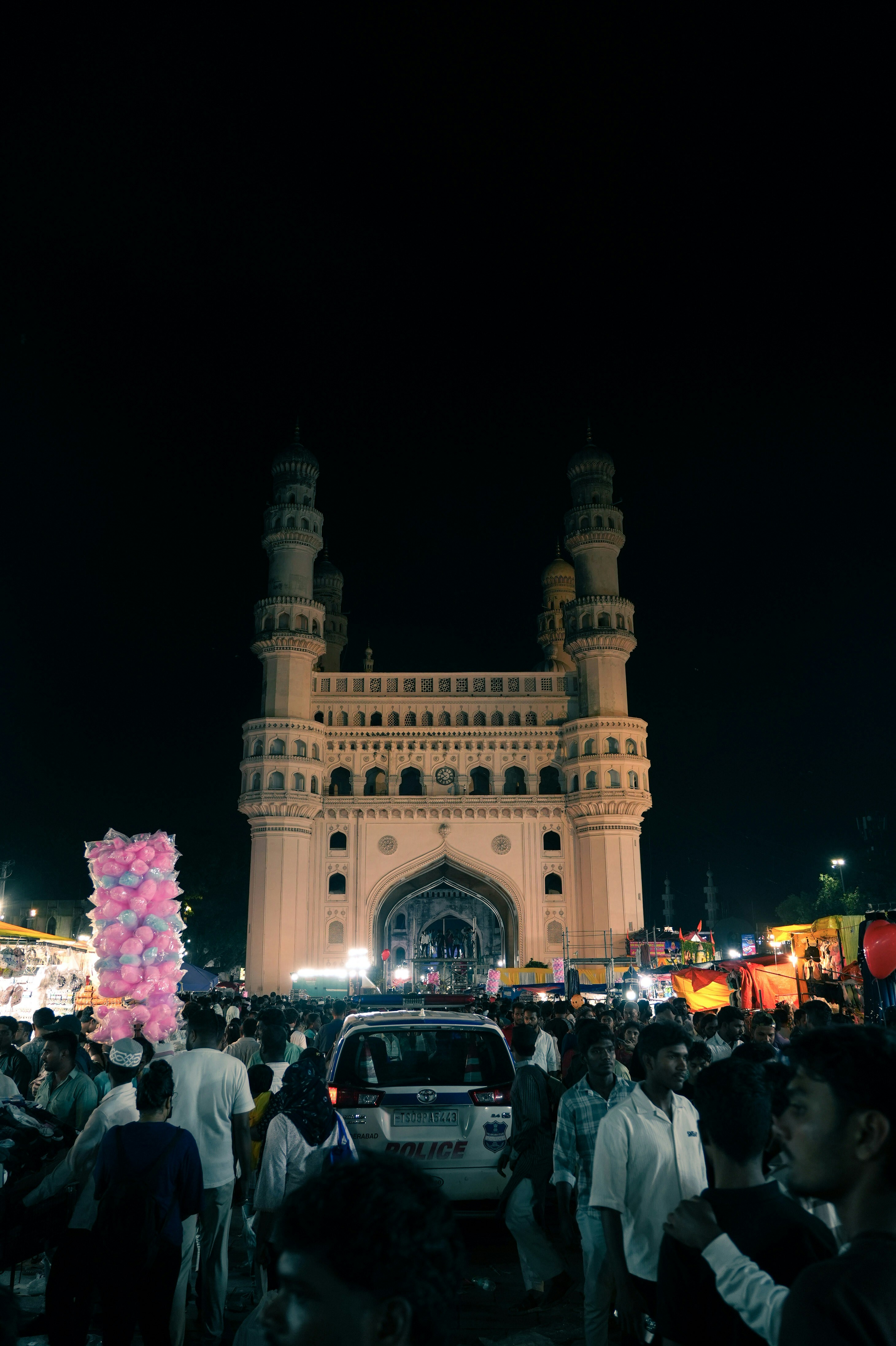 Charminar night view | Night scene of the charminar in hyderabad.