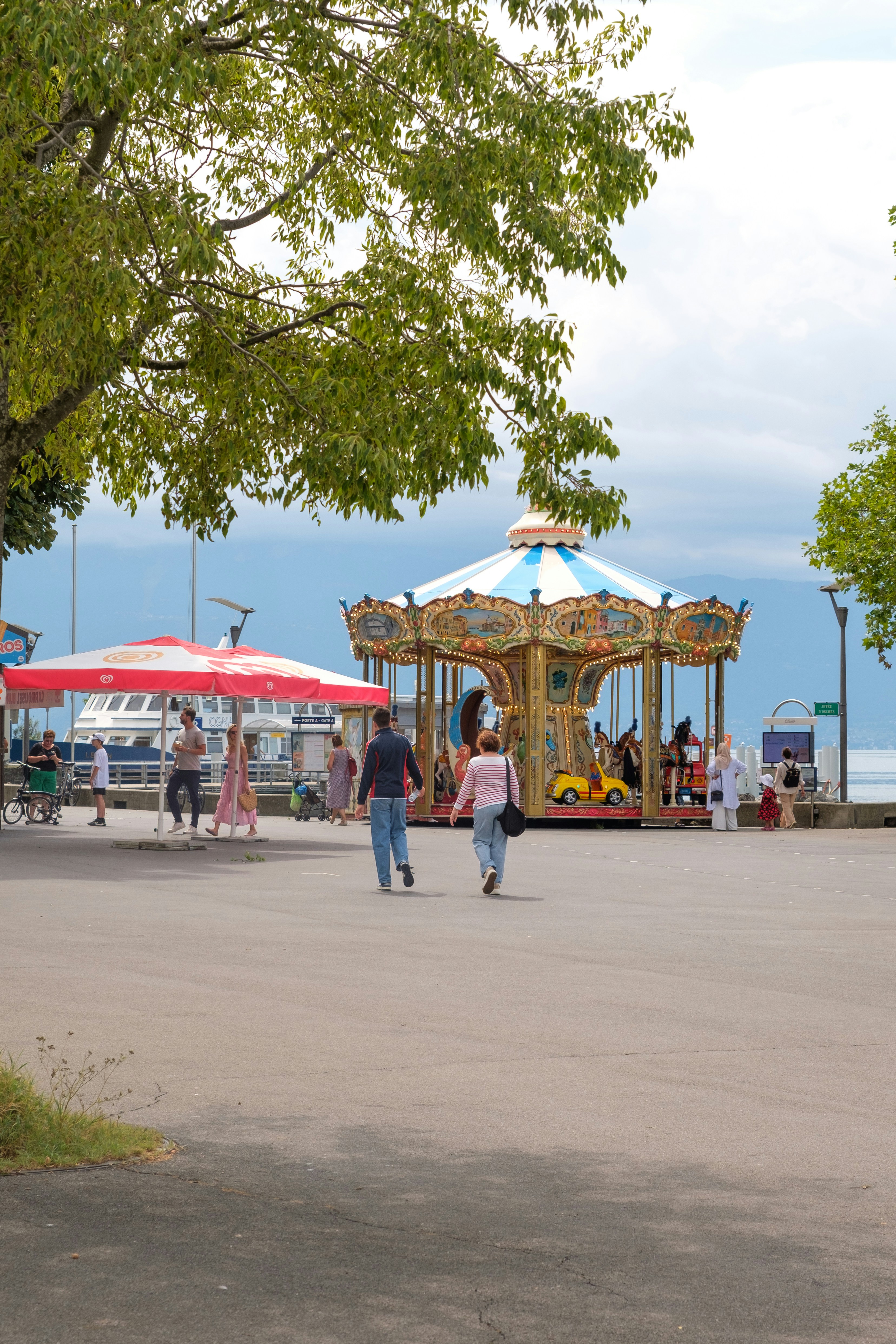 Whimsical Carousel by the Waterfront