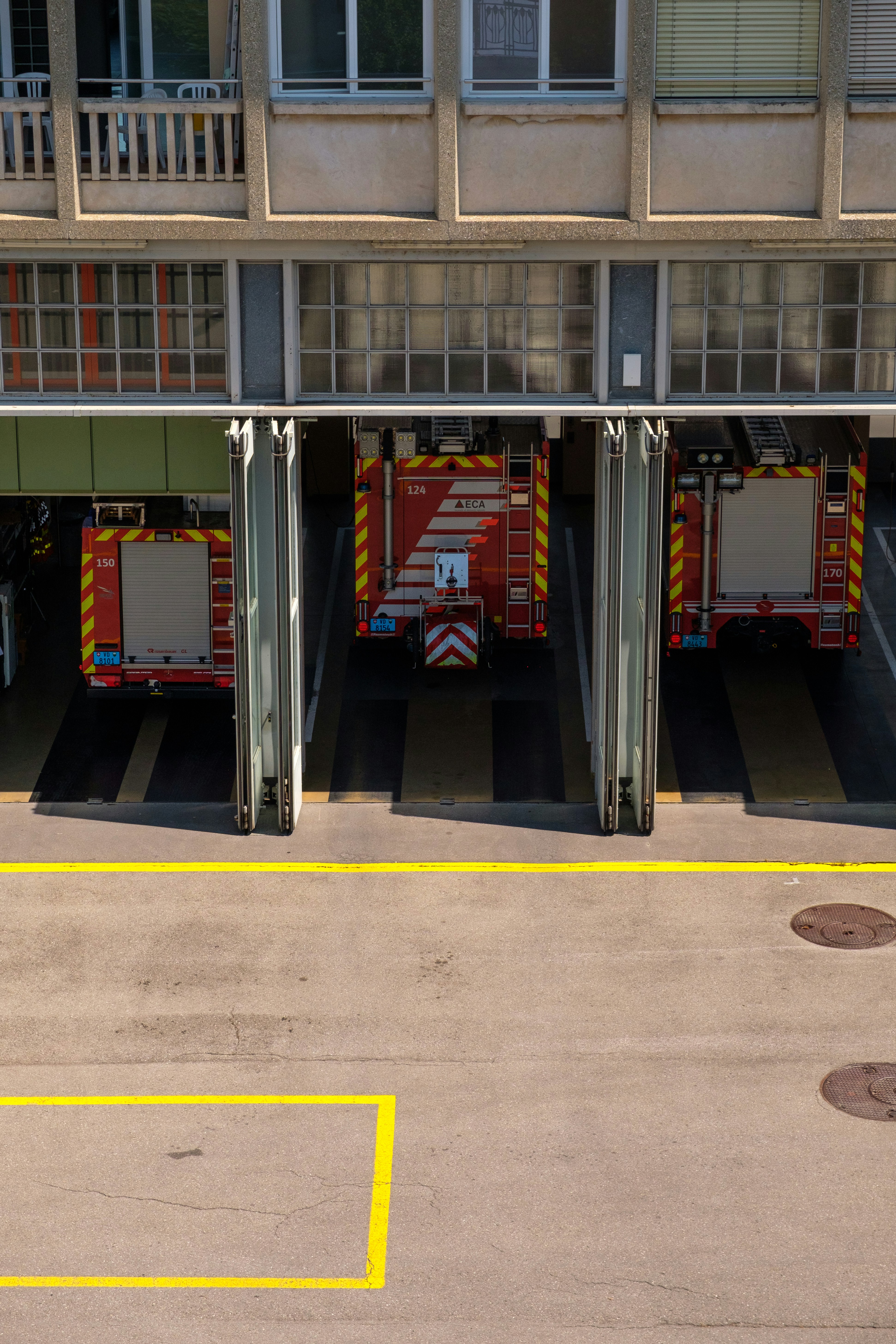 Guardians of the City: Fire Trucks at Rest